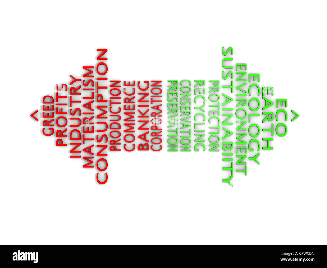 Eco against Greed Stock Photo - Alamy