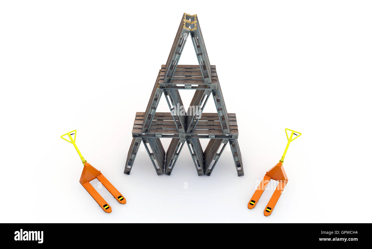 Warehouse goods pallets Cut Out Stock Images & Pictures - Alamy