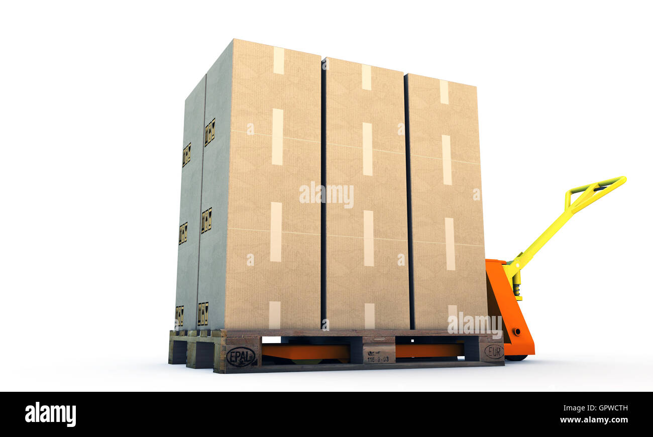 Palette truck Cut Out Stock Images & Pictures - Alamy