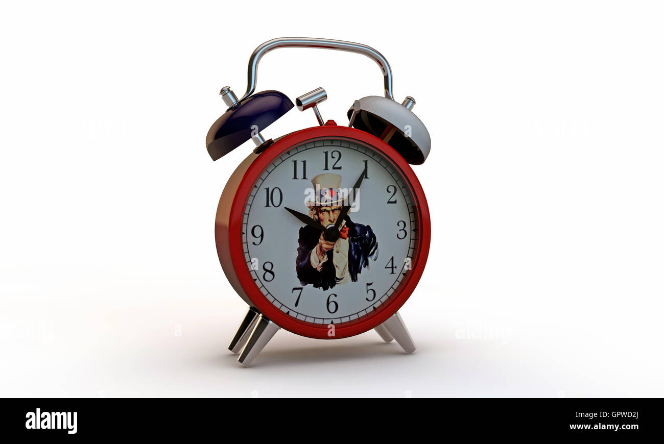uncle sam clock Stock Photo - Alamy