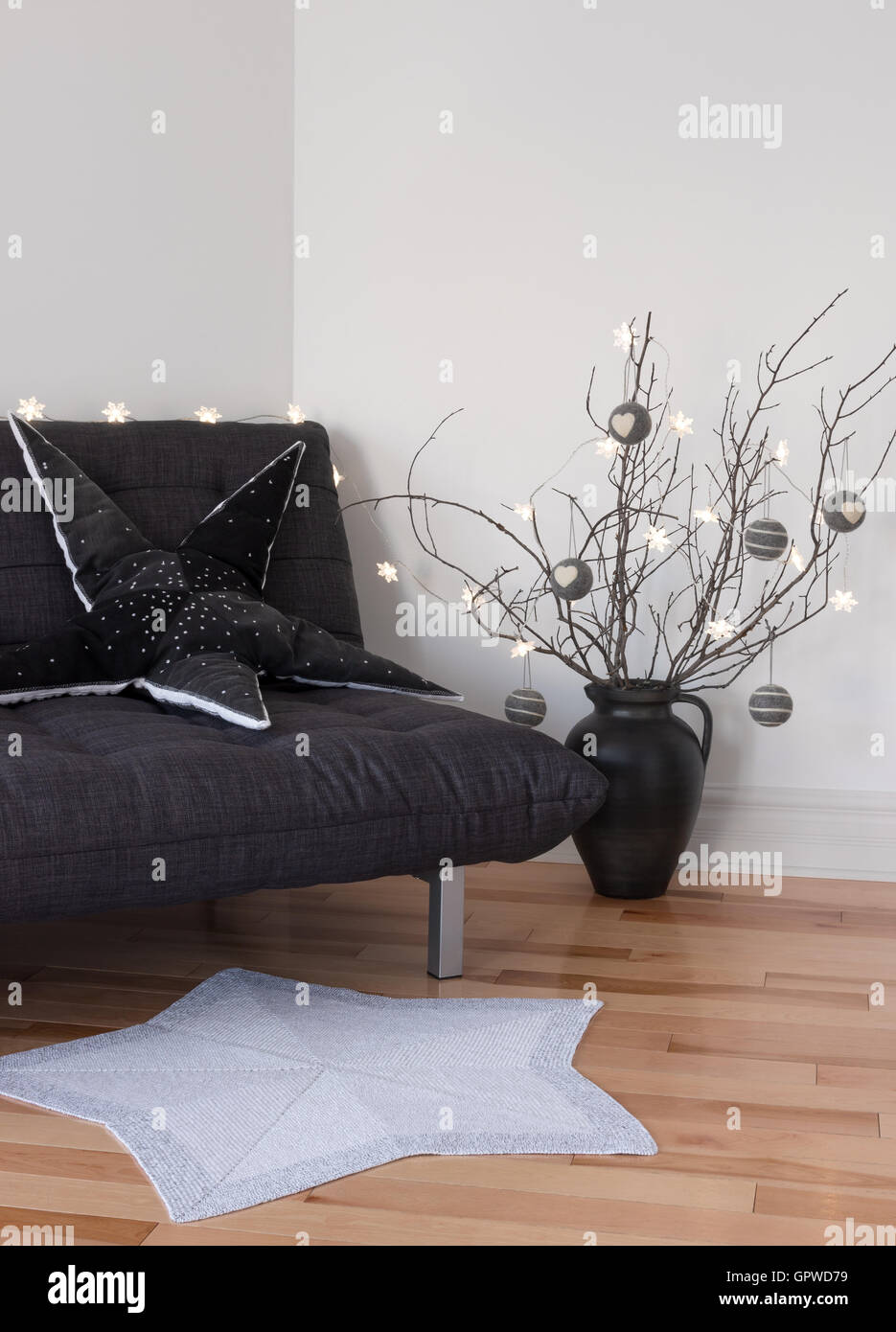 Cozy decorations in the living room Stock Photo - Alamy