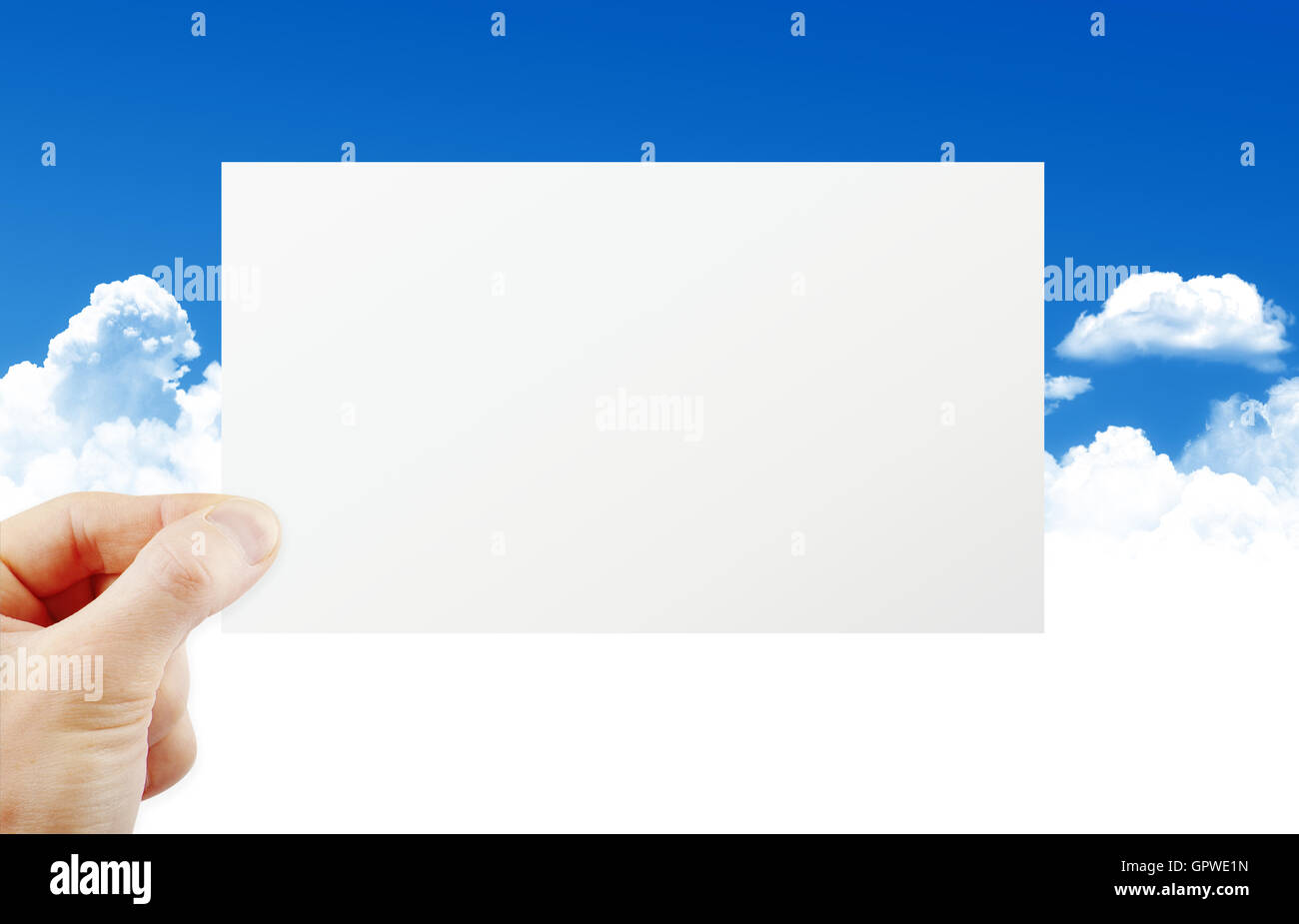 Hand holding paper Stock Photo - Alamy