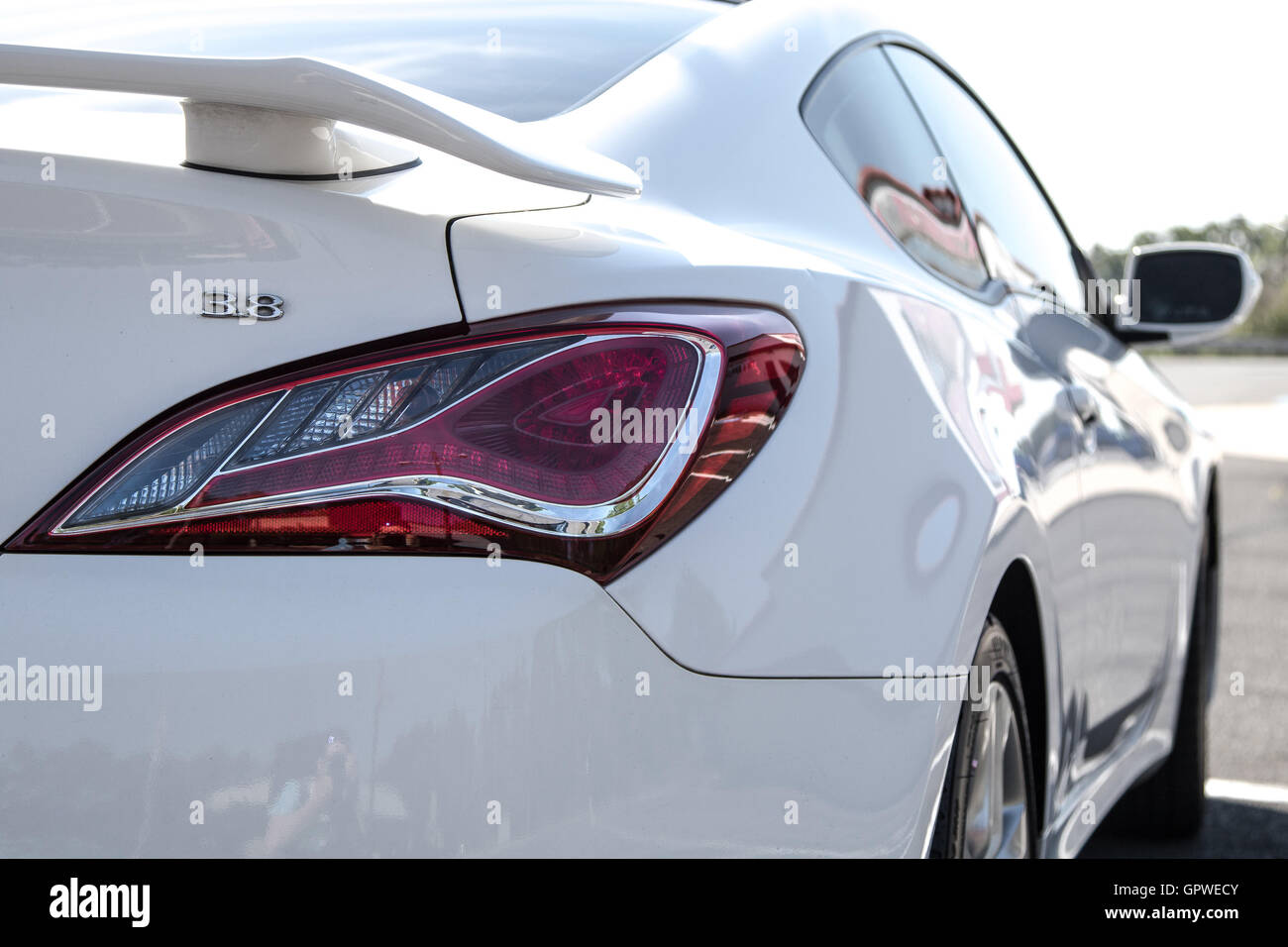 Car back side parking hi-res stock photography and images - Alamy