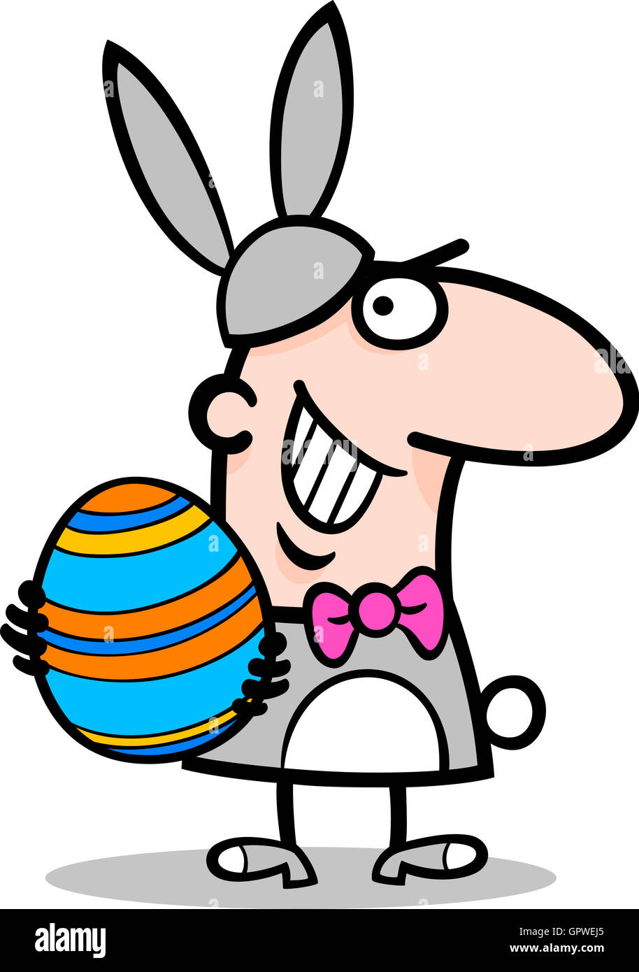 man in easter bunny costume cartoon Stock Photo - Alamy