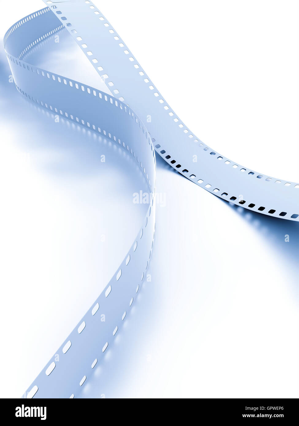 Metal model of a film on a white background Stock Photo - Alamy