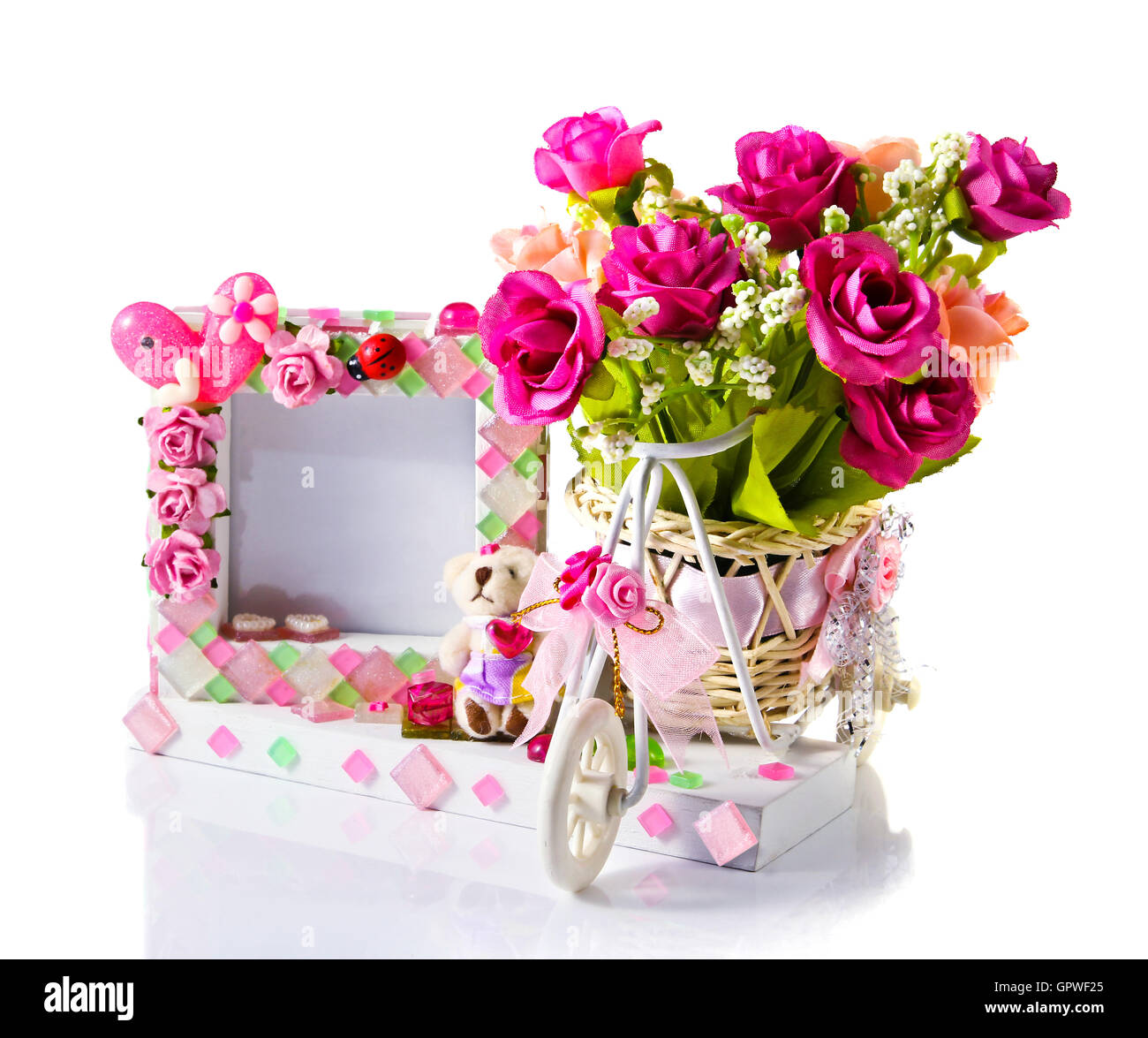 Mosaic frame. I made myself mosaic frame Stock Photo - Alamy