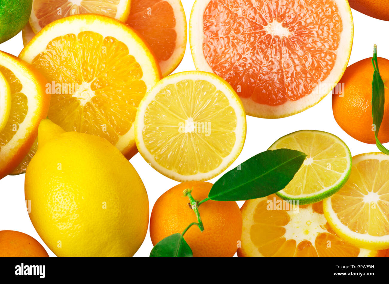 Mix of sitrus slice Stock Photo - Alamy