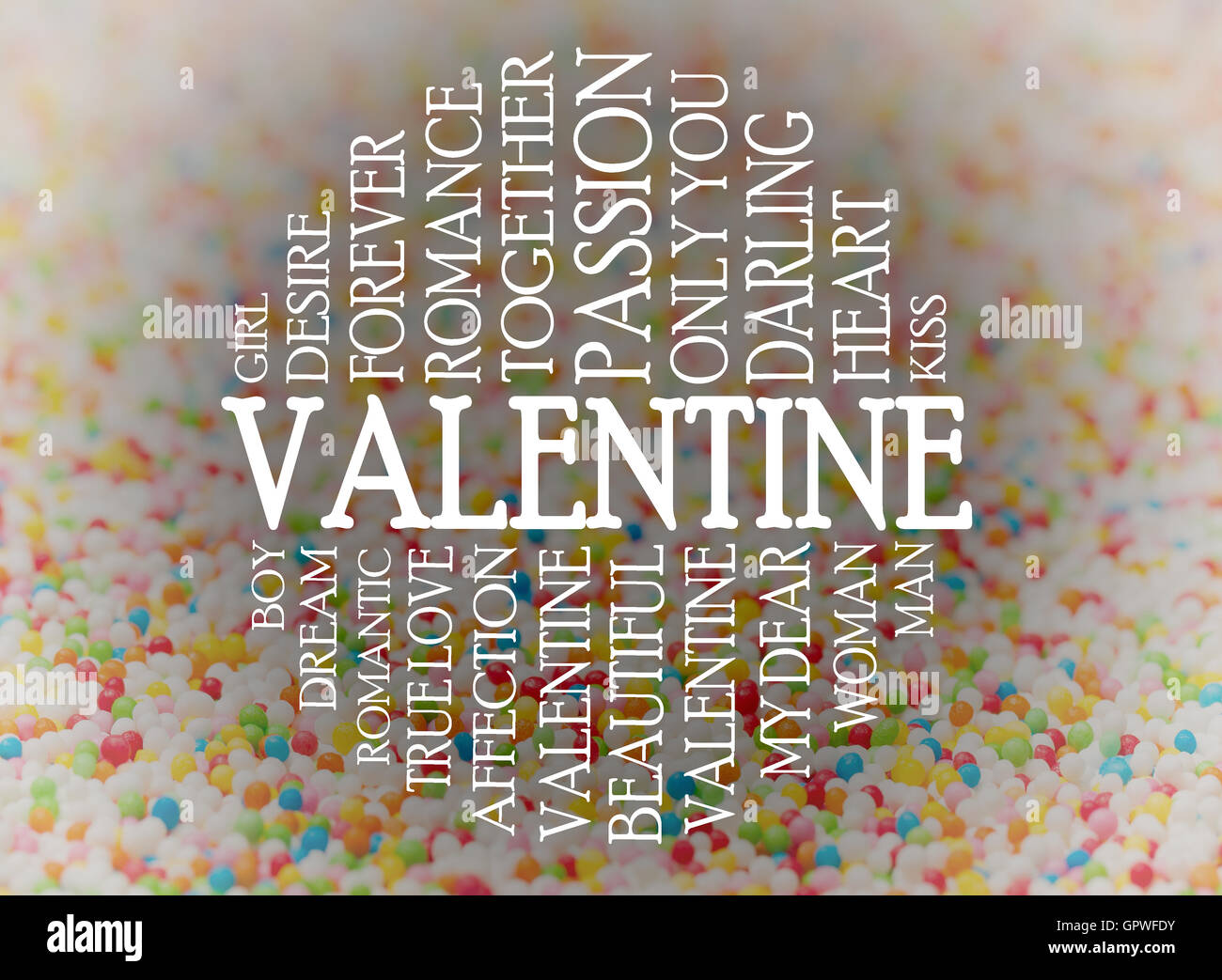 Valentine word cloud concept Stock Photo - Alamy