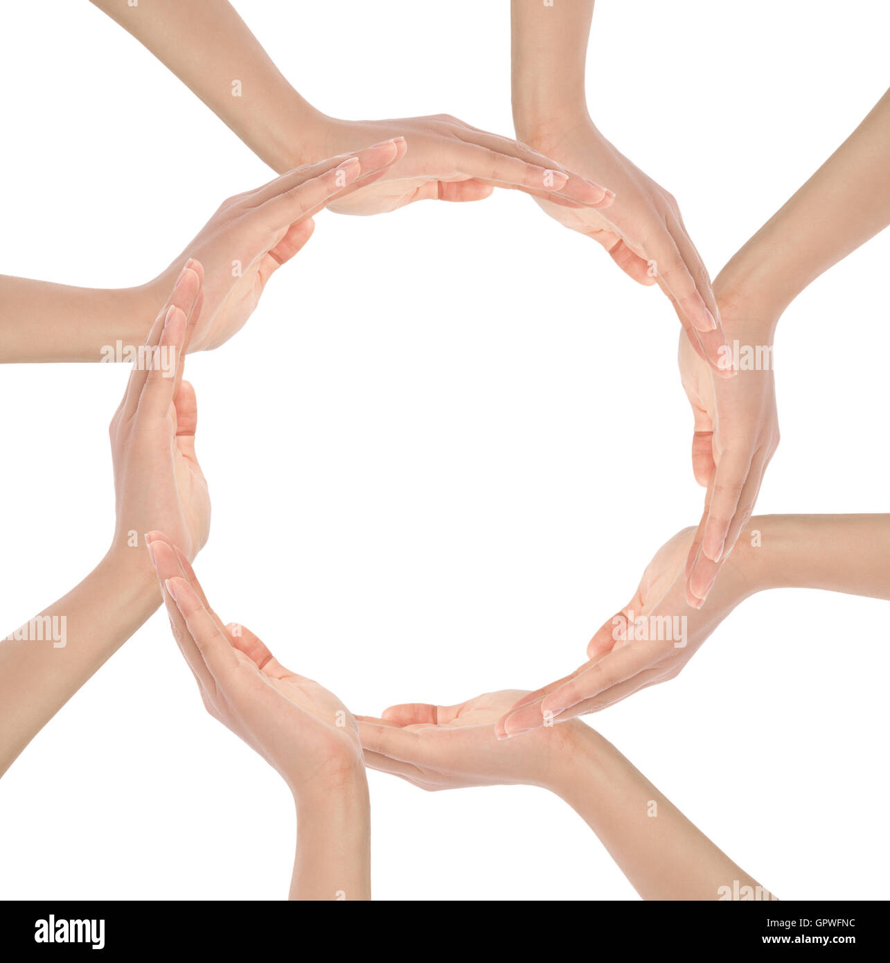 Conceptual symbol made by hands Stock Photo - Alamy