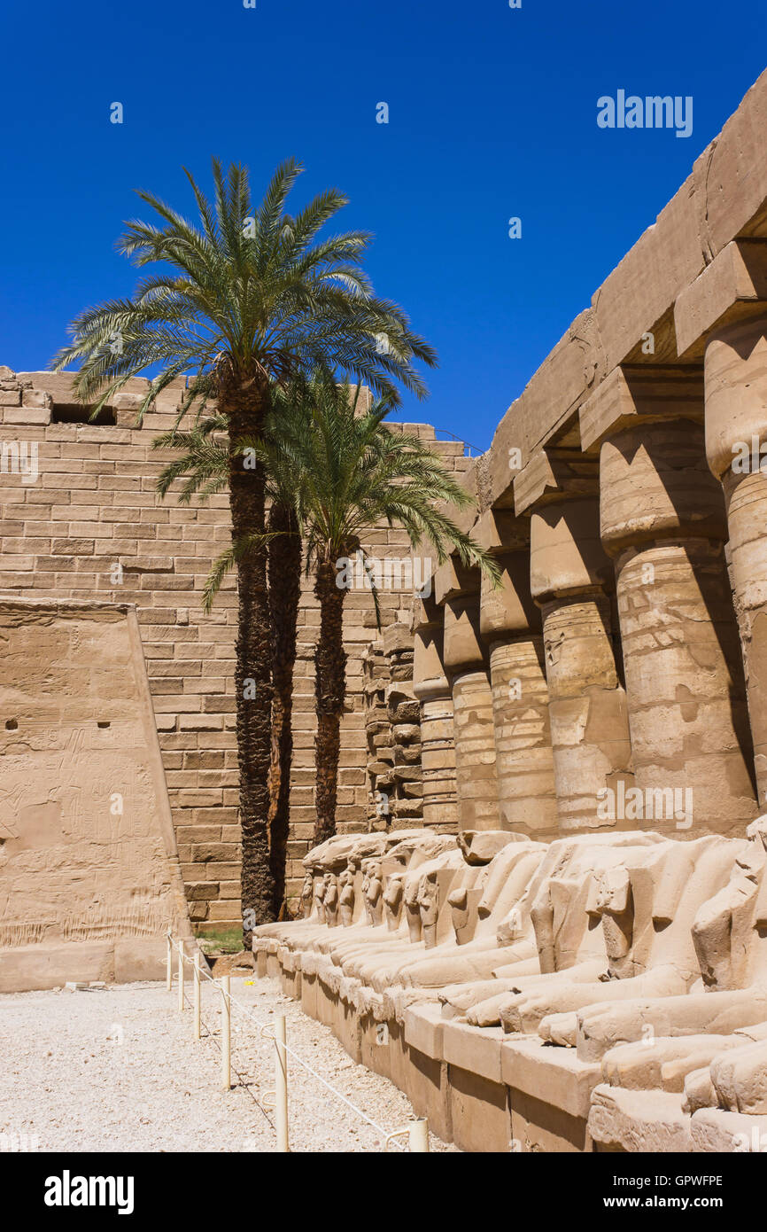 Ancient ruins of Karnak temple in Egypt Stock Photo - Alamy