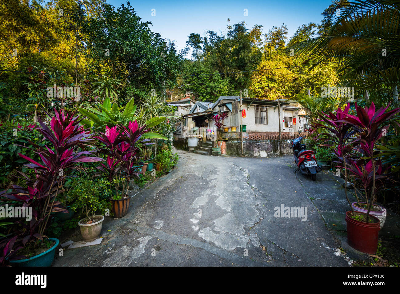 Small houses seen at Zhongqiang Park, in Taipei, Taiwan Stock Photo - Alamy