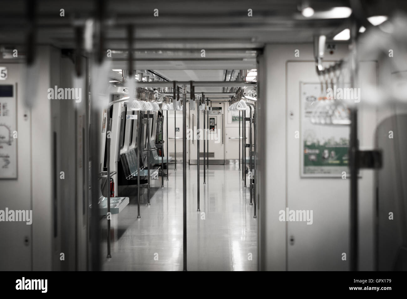The interior of an MRT train in Taipei, Taiwan Stock Photo - Alamy