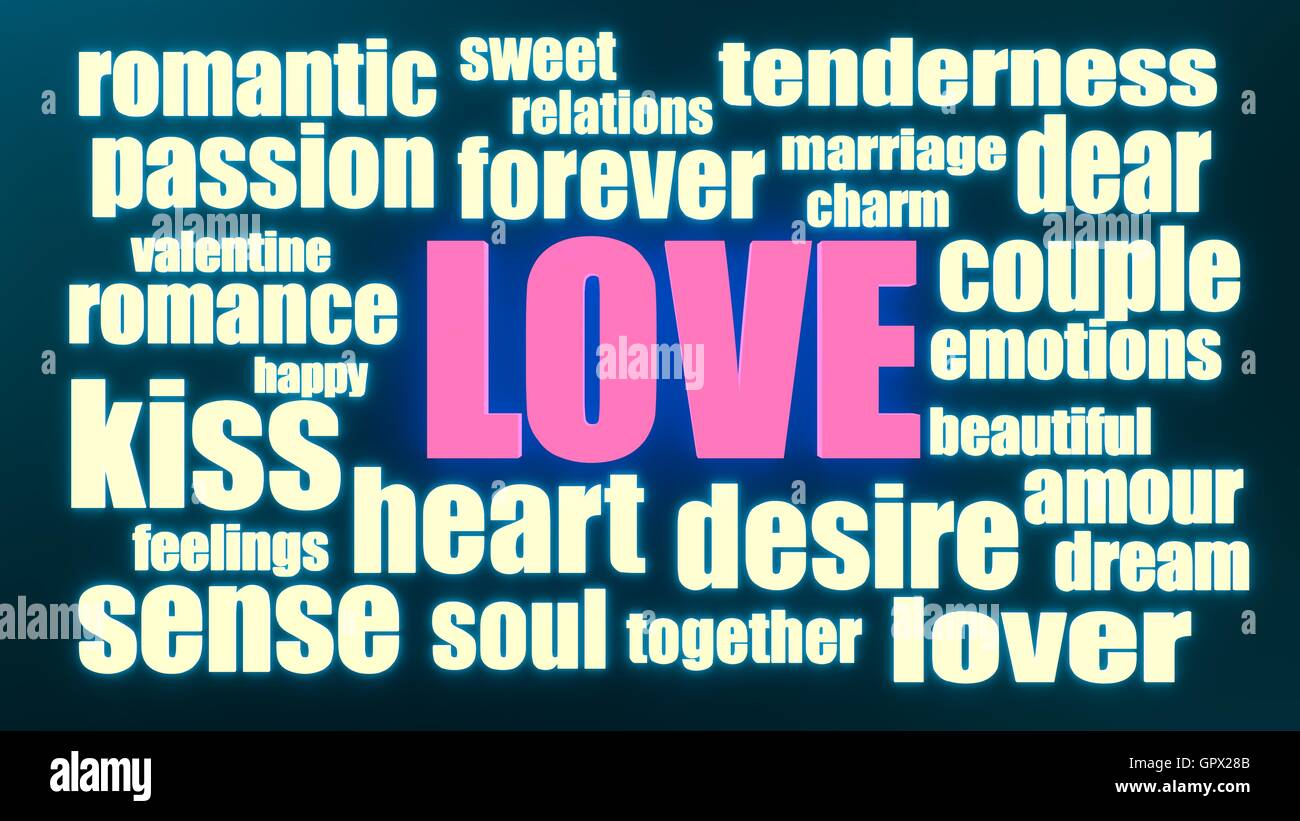 love theme words cloud Stock Photo - Alamy