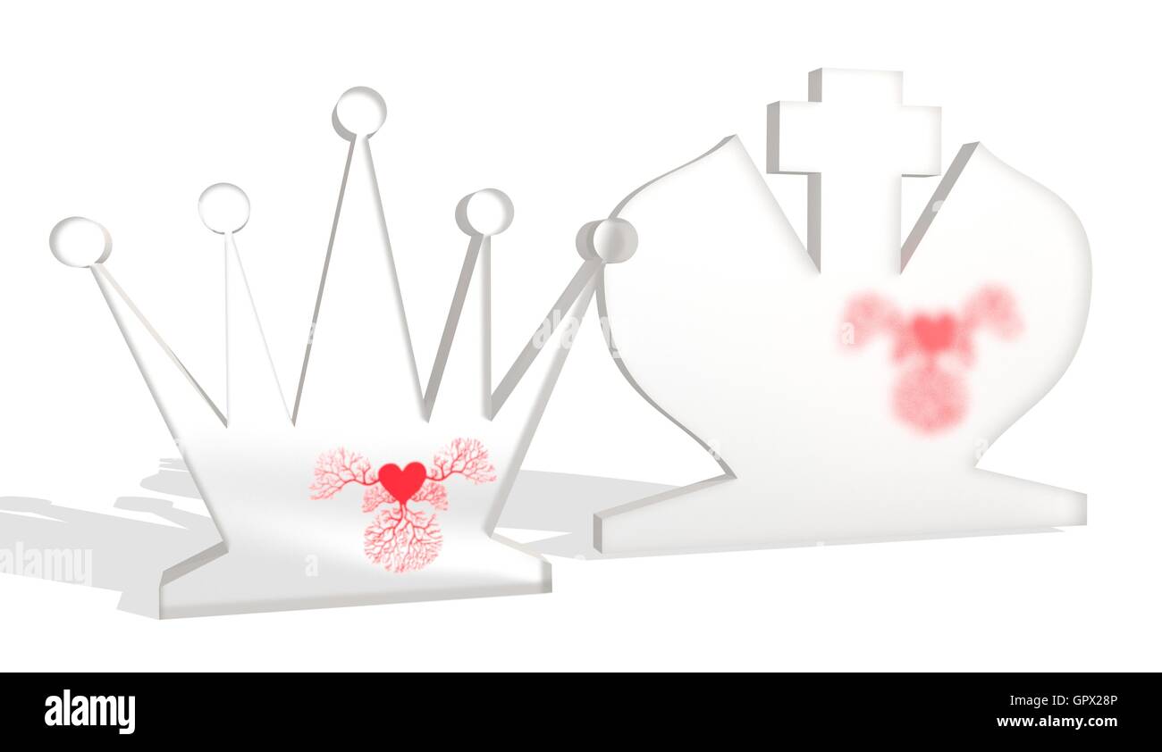 Chess figures. King and Queen Stock Photo - Alamy