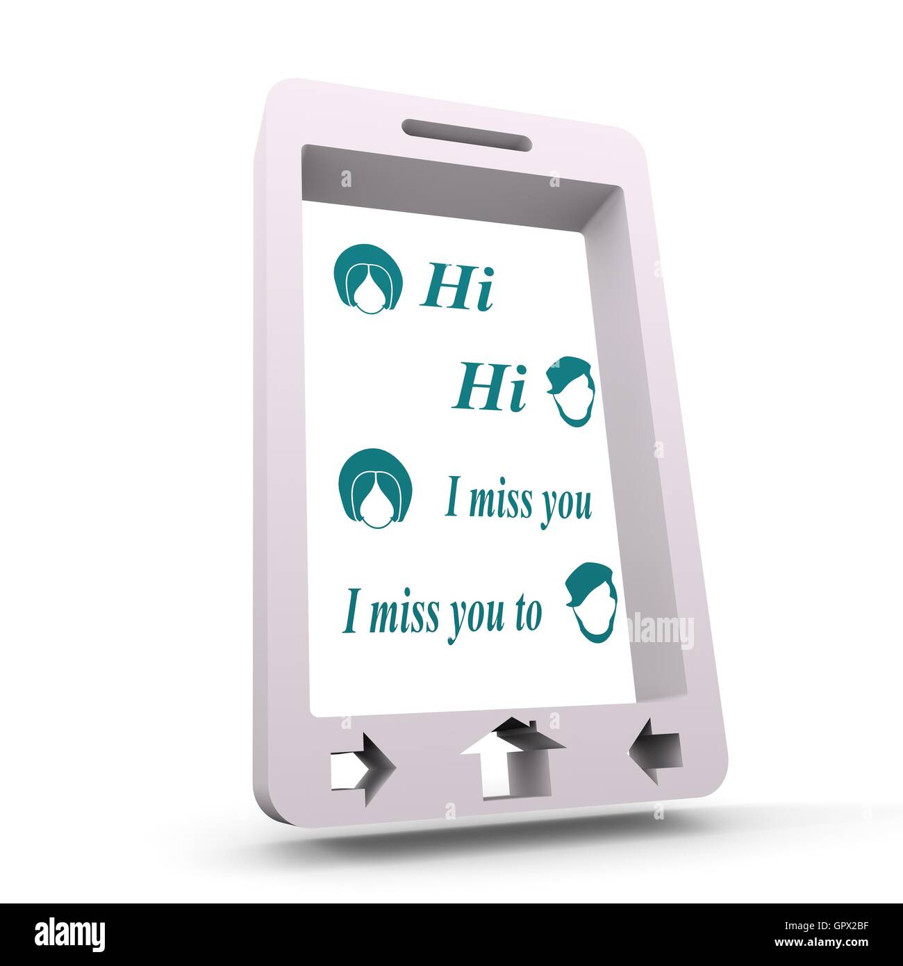 Abstract messenger screen Stock Photo - Alamy