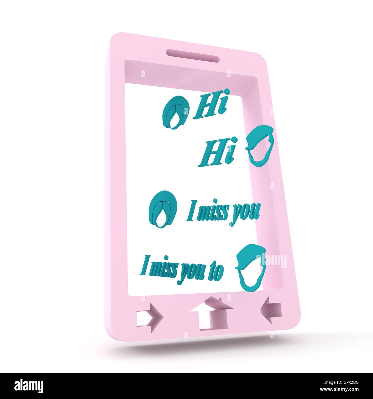 Abstract messenger screen Stock Photo - Alamy