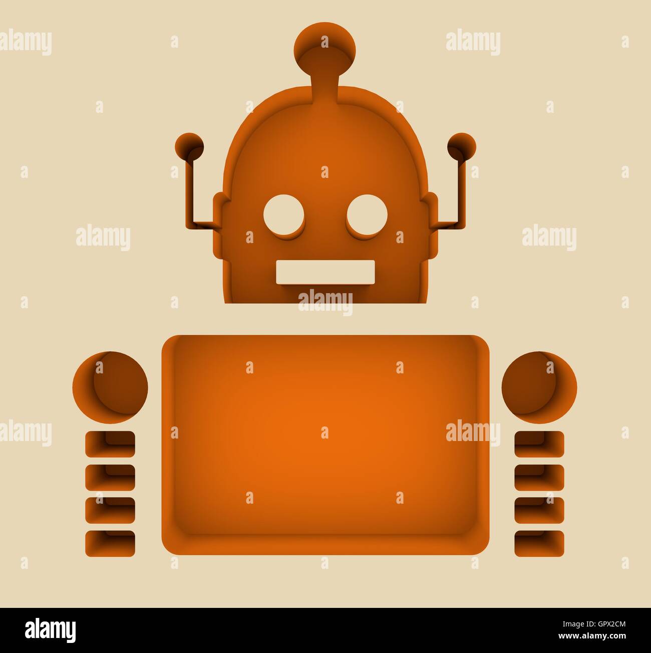 Cute vintage robot Stock Photo - Alamy