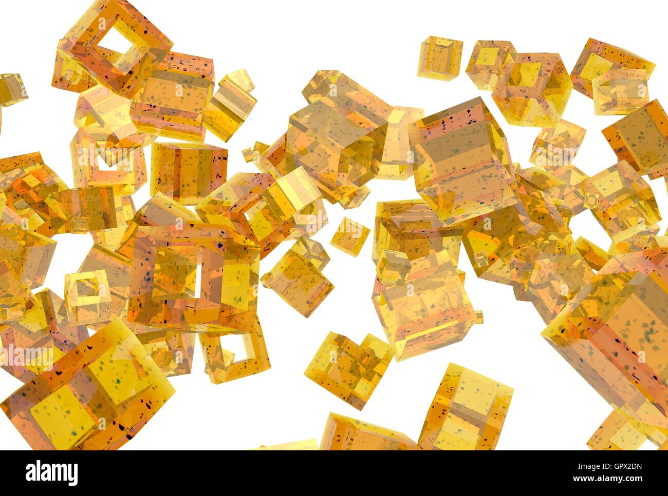 Abstract background from flying cubes Stock Photo - Alamy
