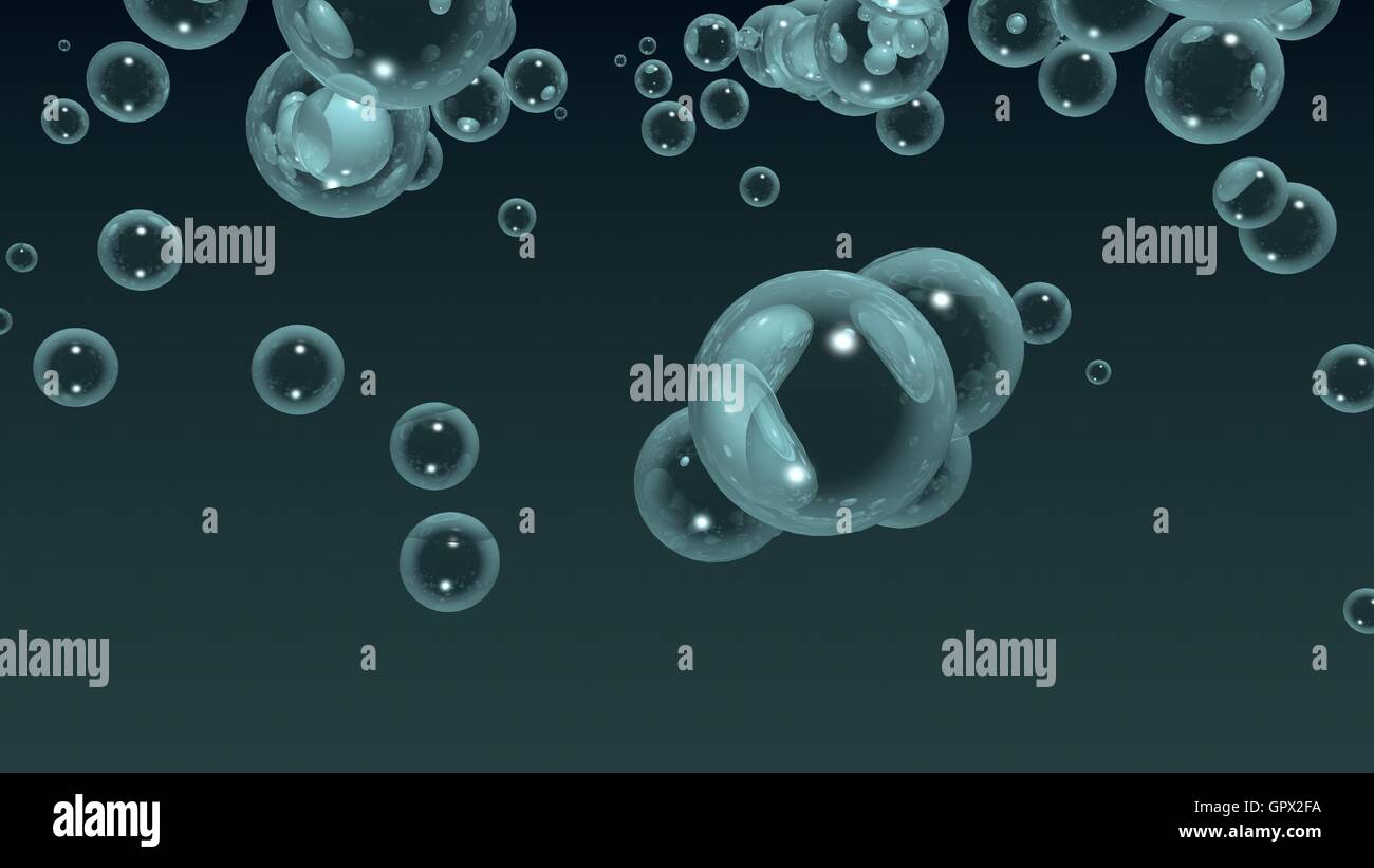 Large group of blue bubbles Stock Photo - Alamy