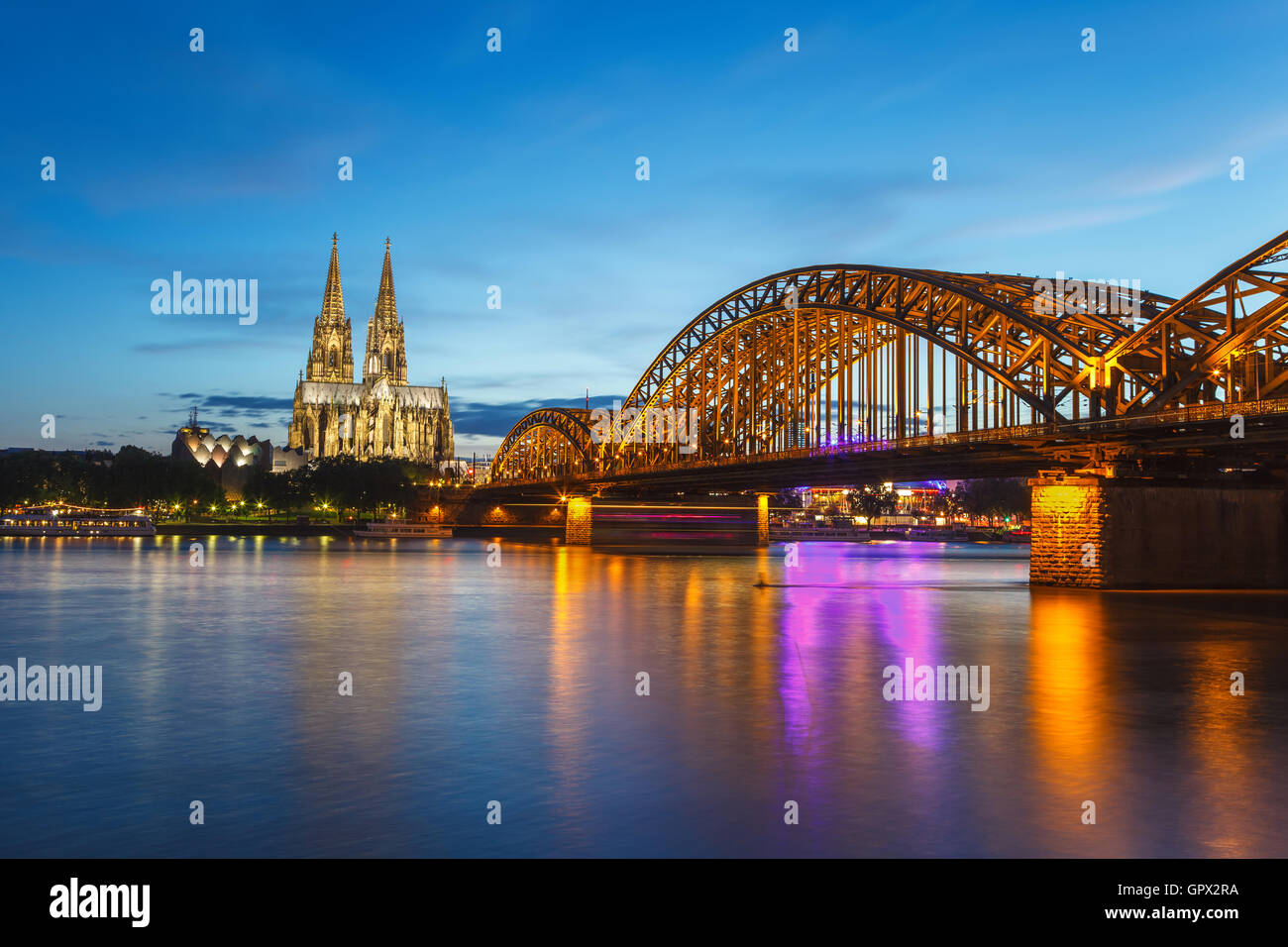 Cologne city rhine river hohenzollern hi-res stock photography and ...