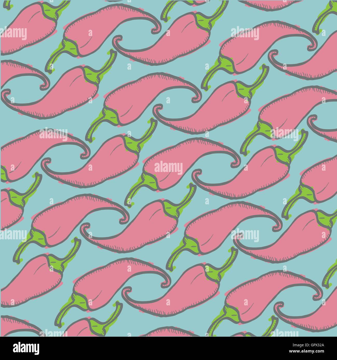 Chili themed pattern / background / texture design Stock Vector Image ...