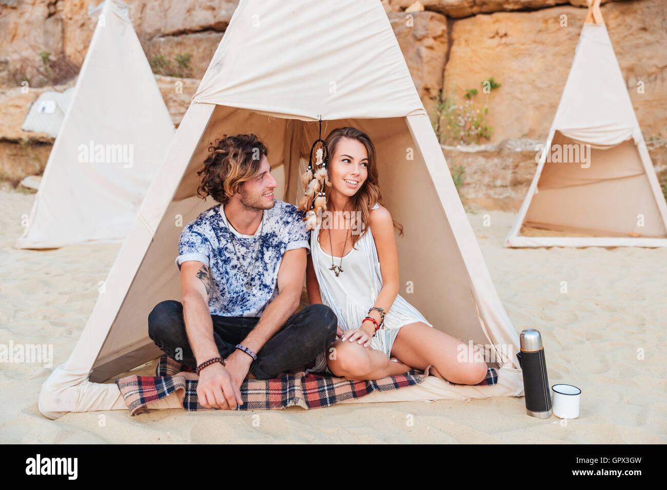 Teepee with flowers hi-res stock photography and images - Alamy