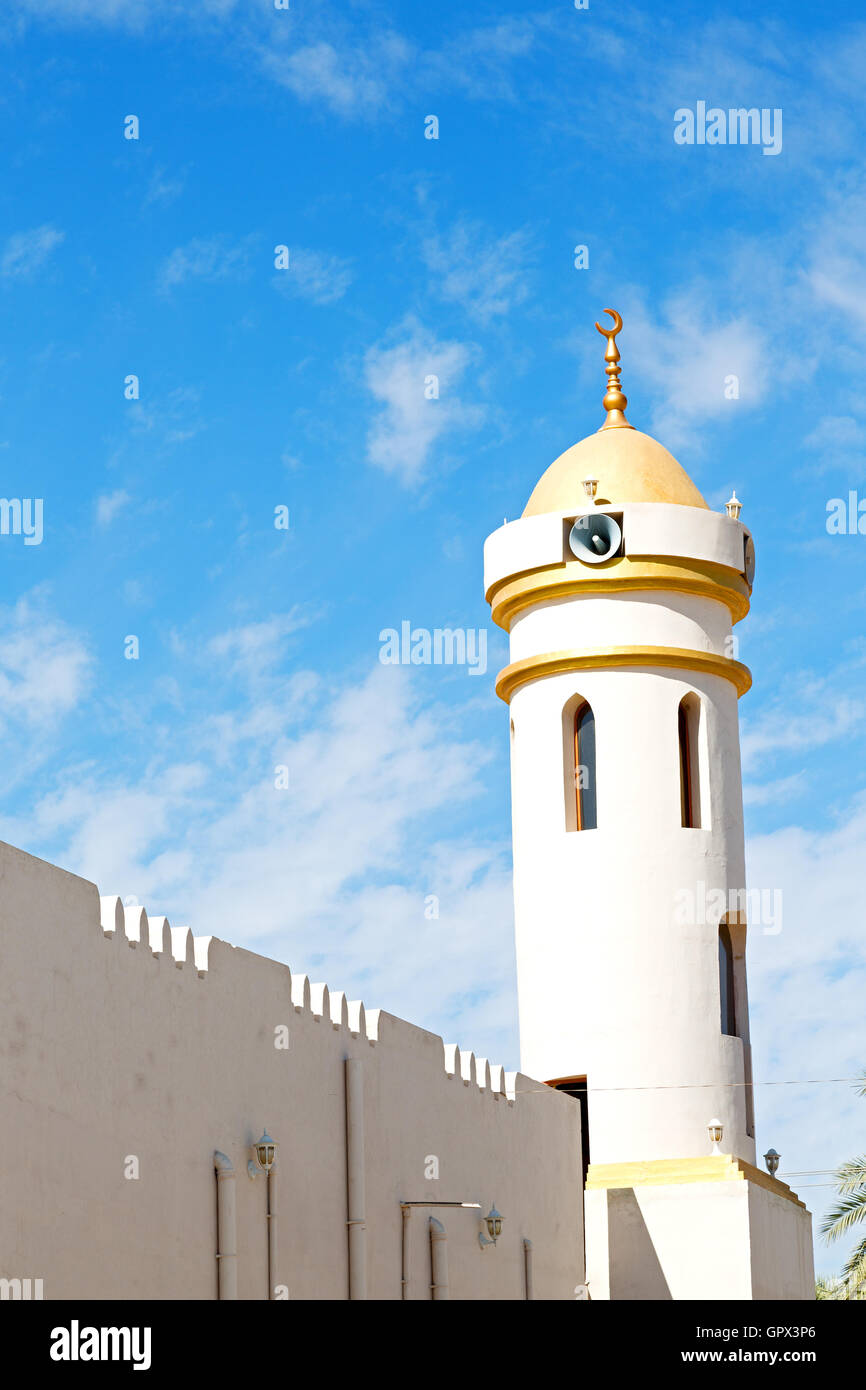 minaret and religion in clear sky in oman muscat the old mosque Stock ...