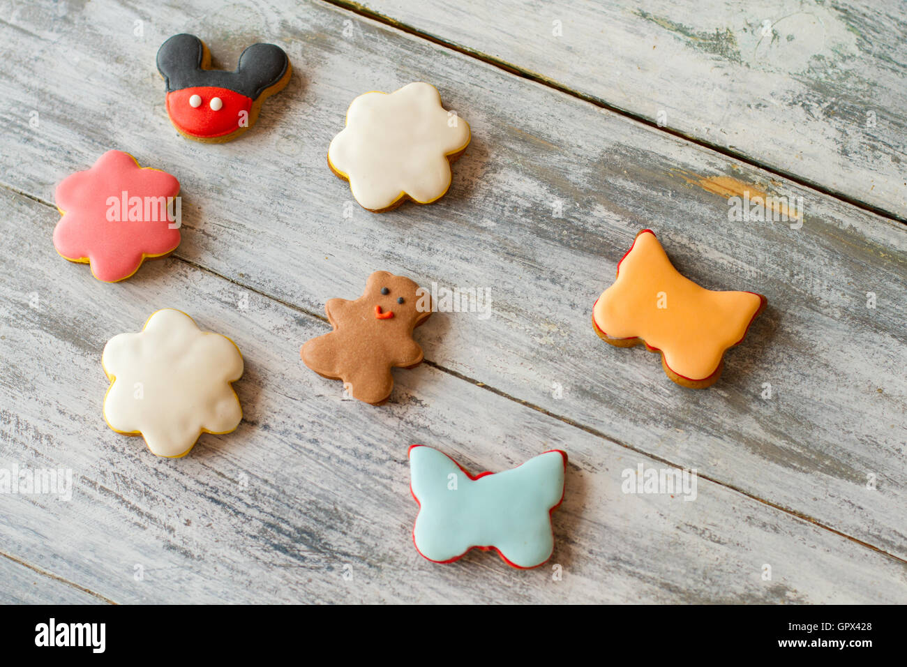 Small cookies with glaze Stock Photo - Alamy