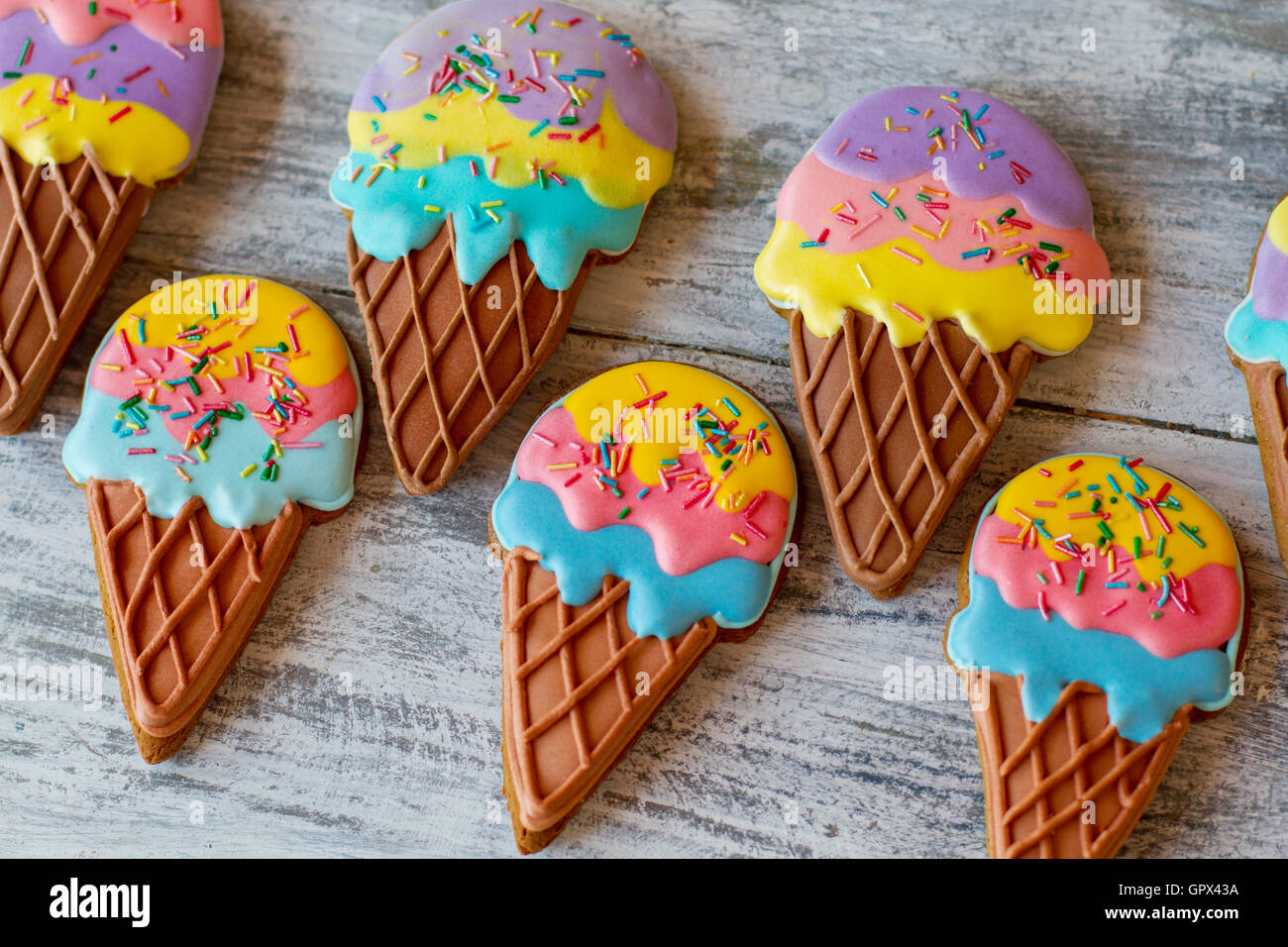 Desserts shaped as ice cream Stock Photo - Alamy