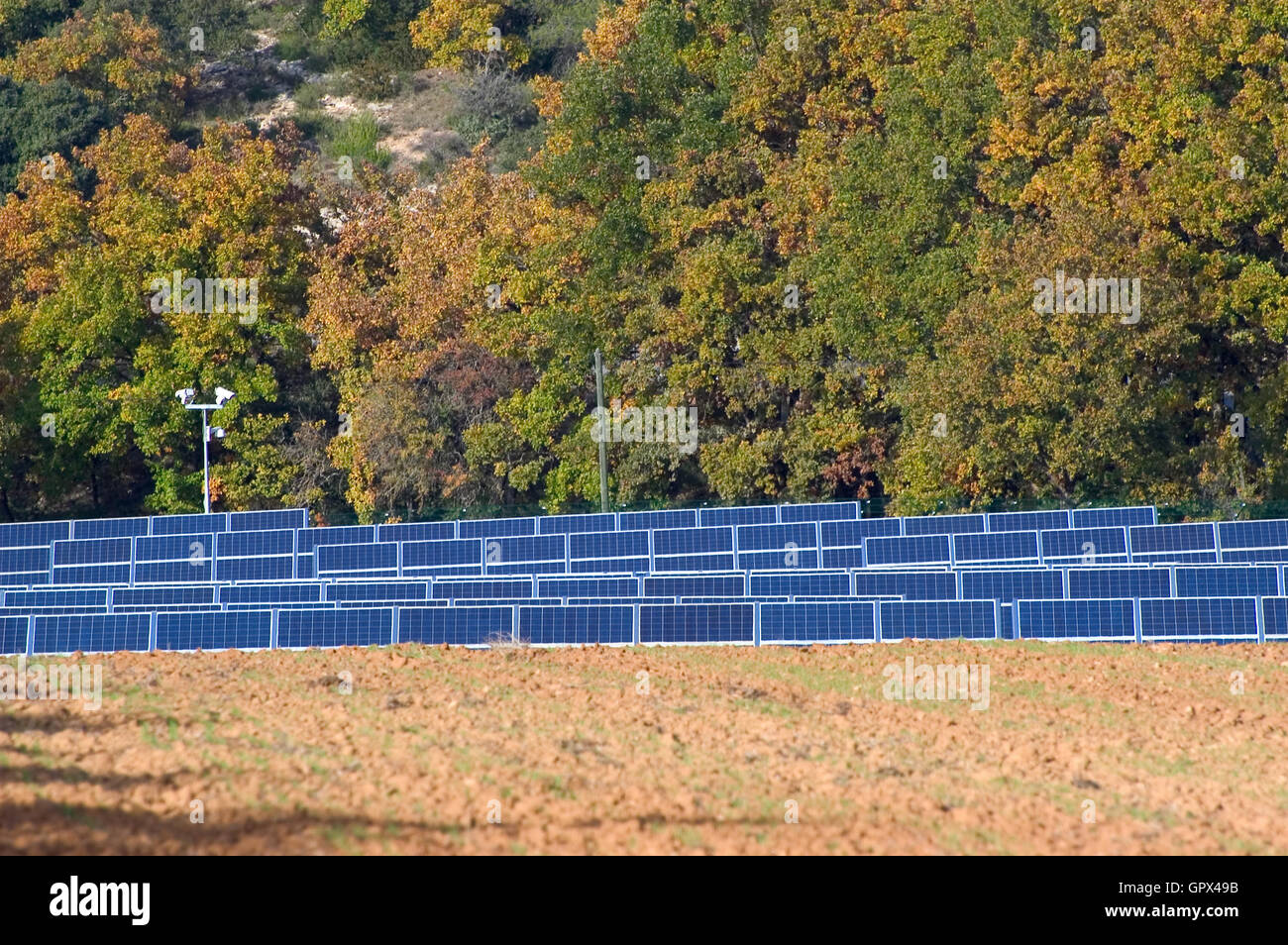 photovoltaic power plant in France Stock Photo - Alamy