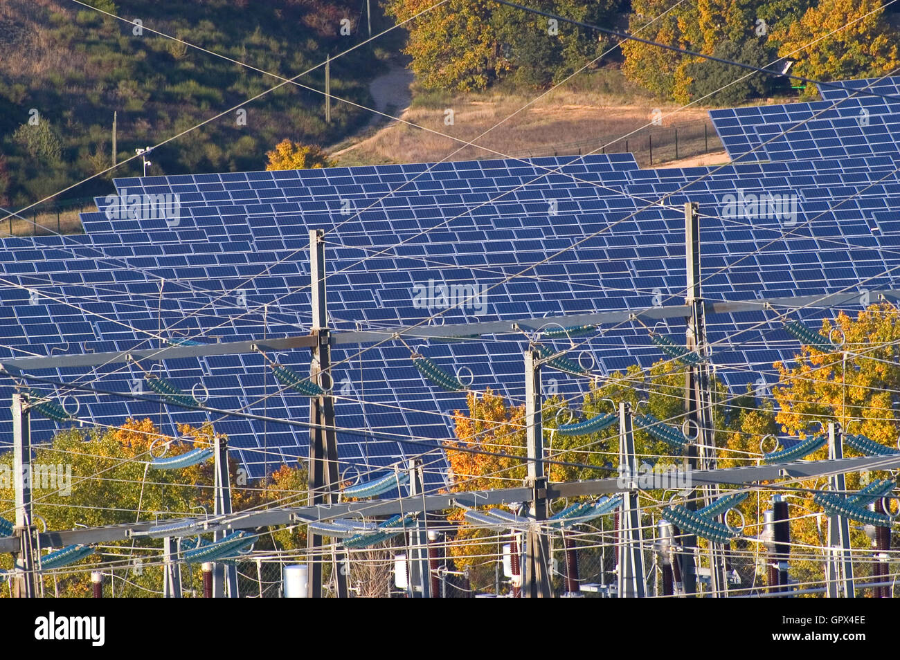 photovoltaic power plant in France Stock Photo - Alamy