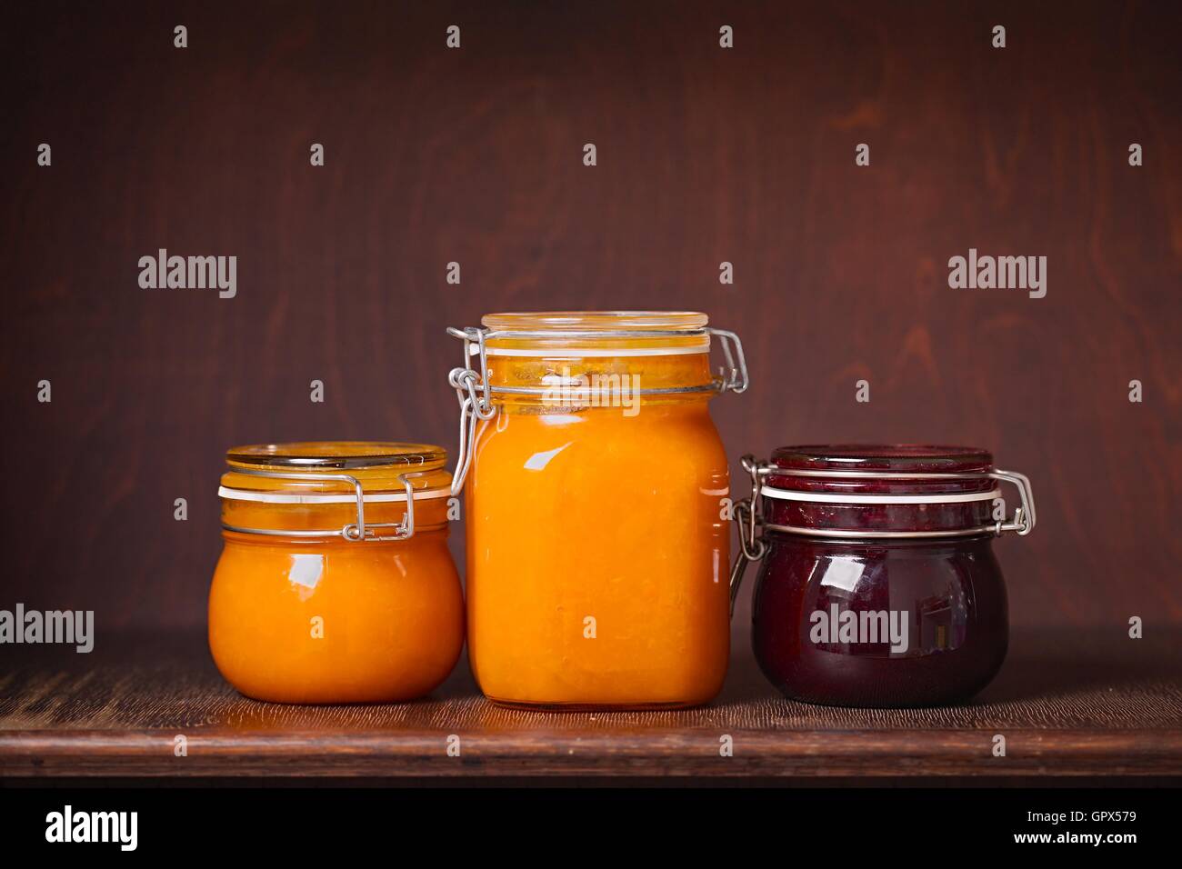 Jars of Jam Stock Photo - Alamy