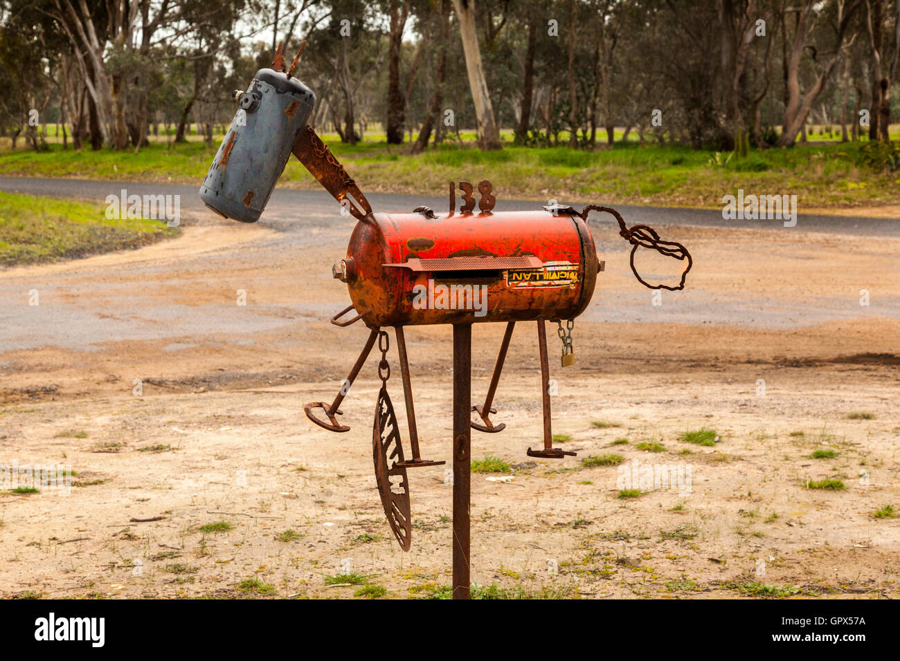 handcrafted novelty letter box Stock Photo - Alamy