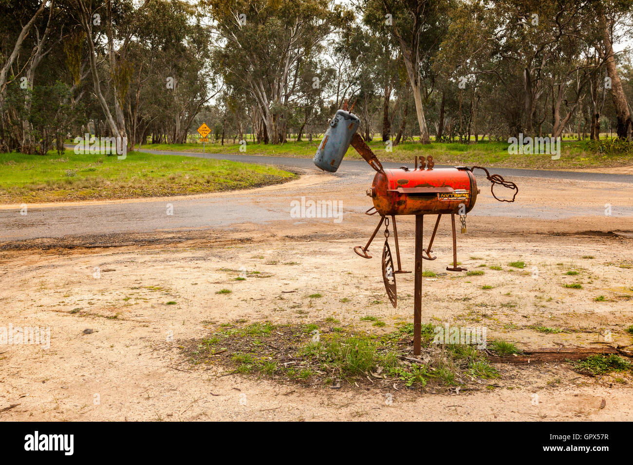 handcrafted novelty letter box Stock Photo - Alamy
