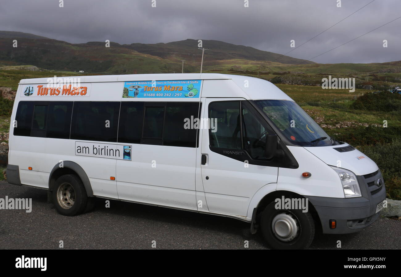 Turus Mara mini bus Isle of Mull Scotland September 2016 Stock Photo ...