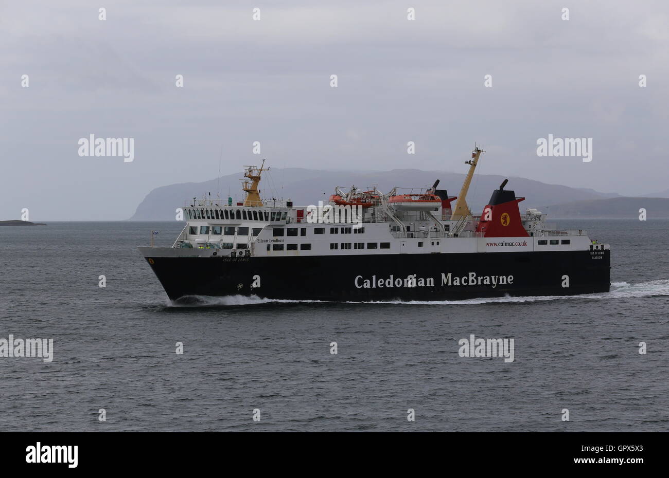Calmac ferry MV Isle of Lewis on route to Oban Scotland September 2016 ...