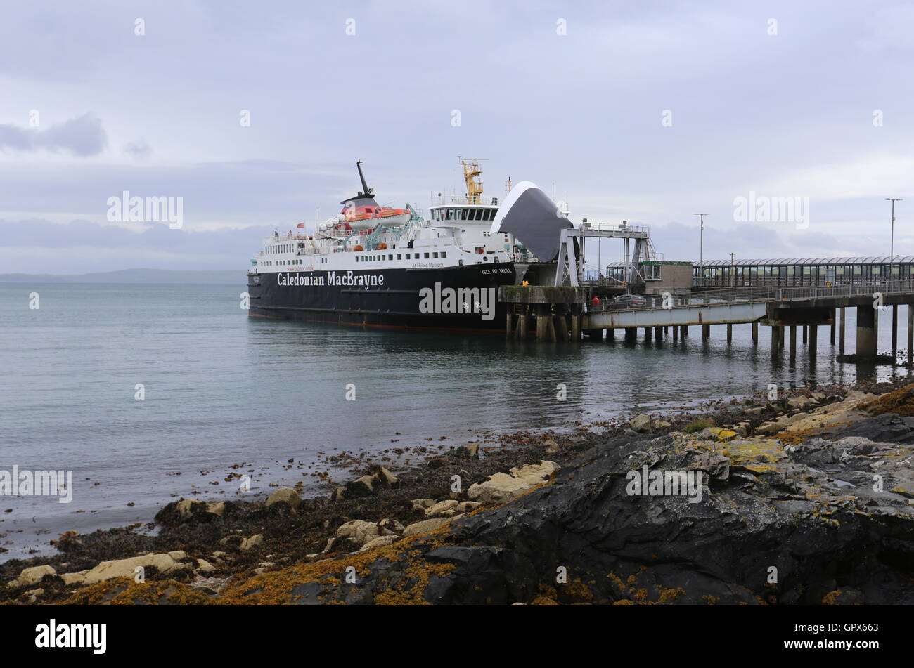 Calmac ferry MV Isle of Mull docked Craignure Mull Scotland September ...