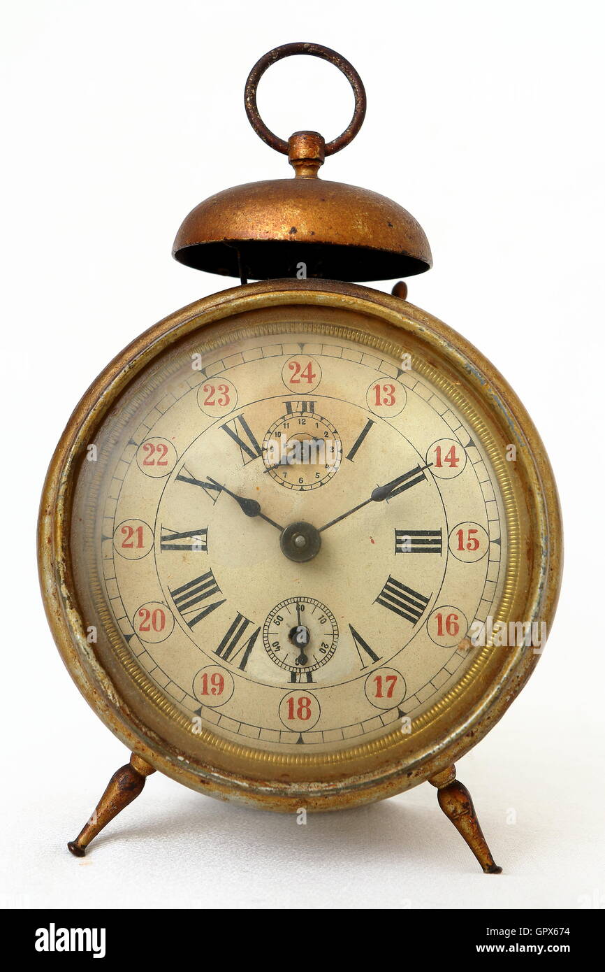 Vintage alarm clock Stock Photo - Alamy