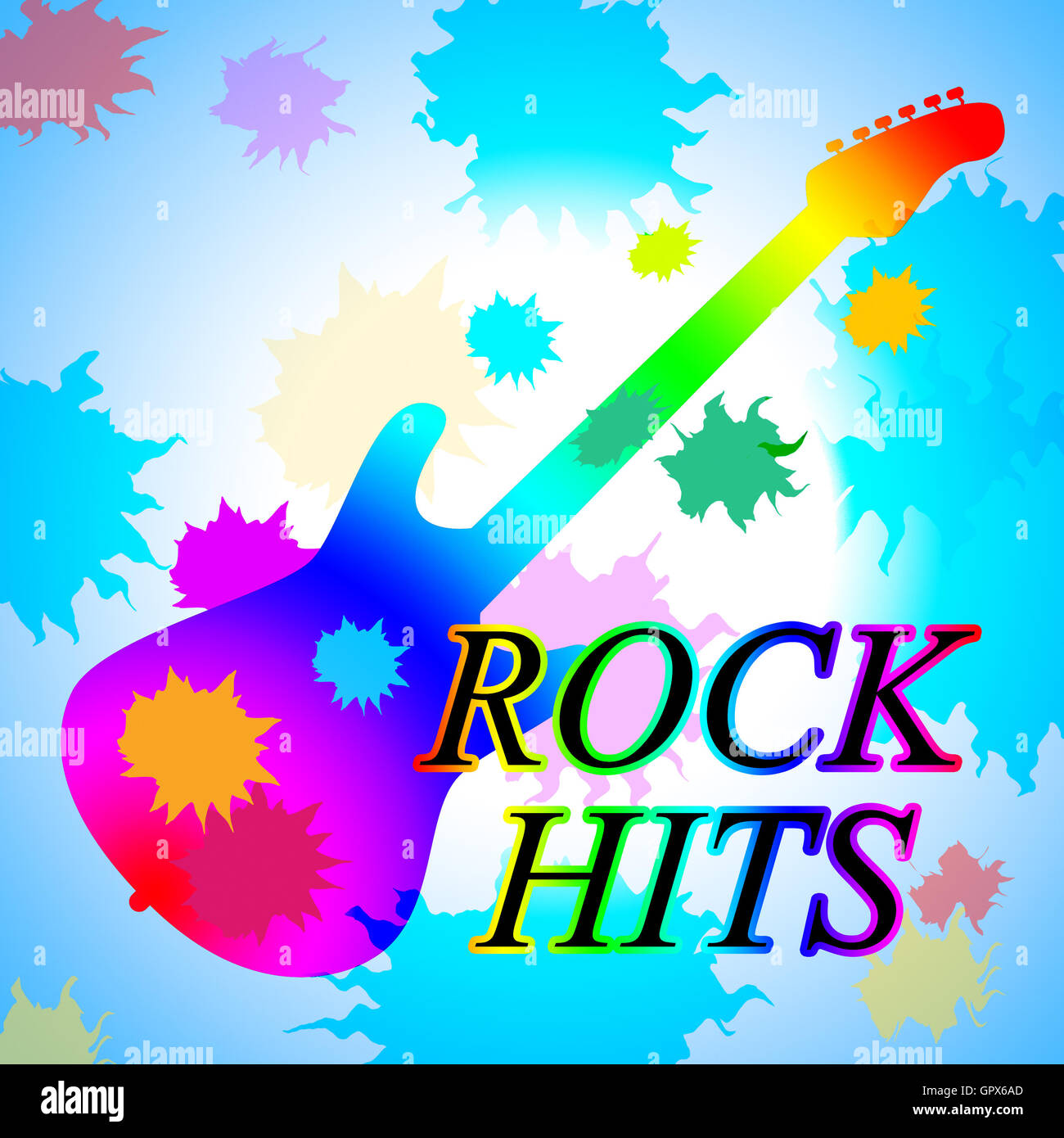 Rock Hits Showing Music Charts And Soundtrack Stock Photo - Alamy