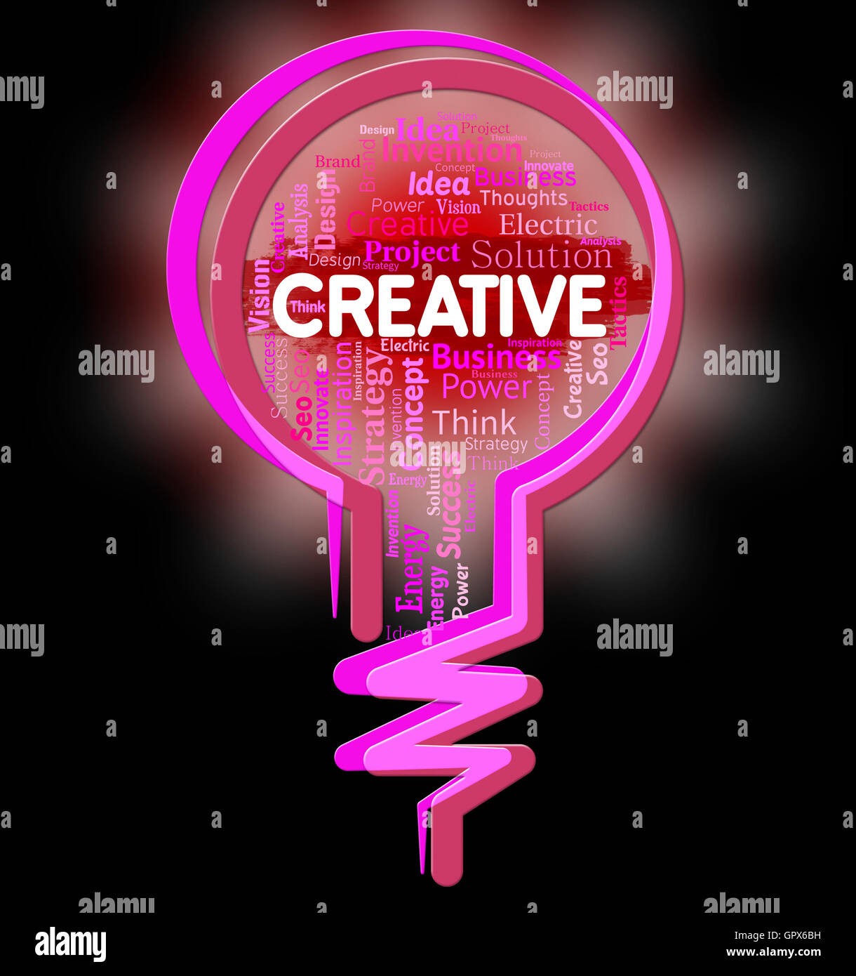Creative Lightbulb Indicating Ideas Innovations And Designing Stock ...