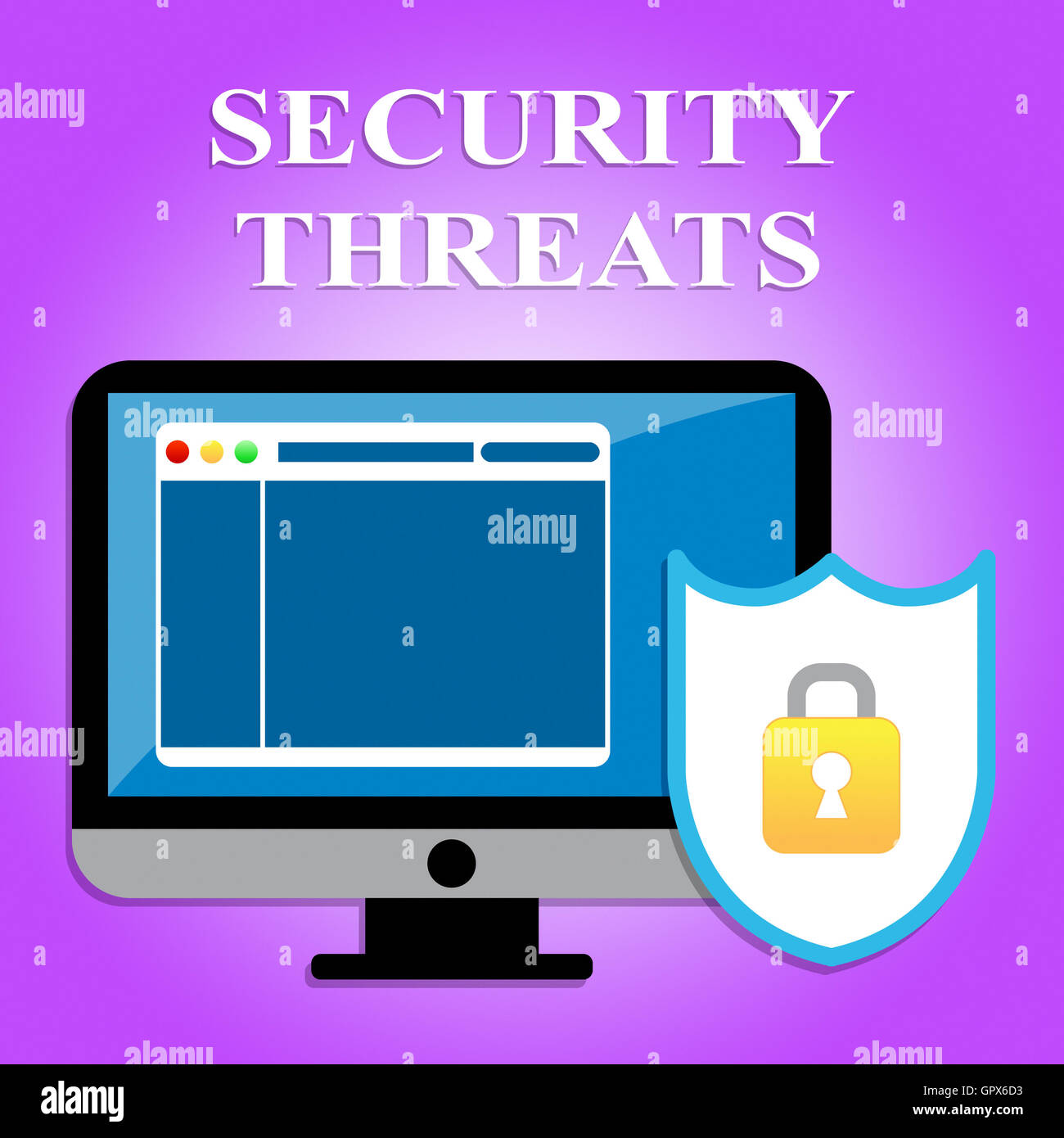 Security Threats Representing Risks Dangers And Encrypt Stock Photo - Alamy