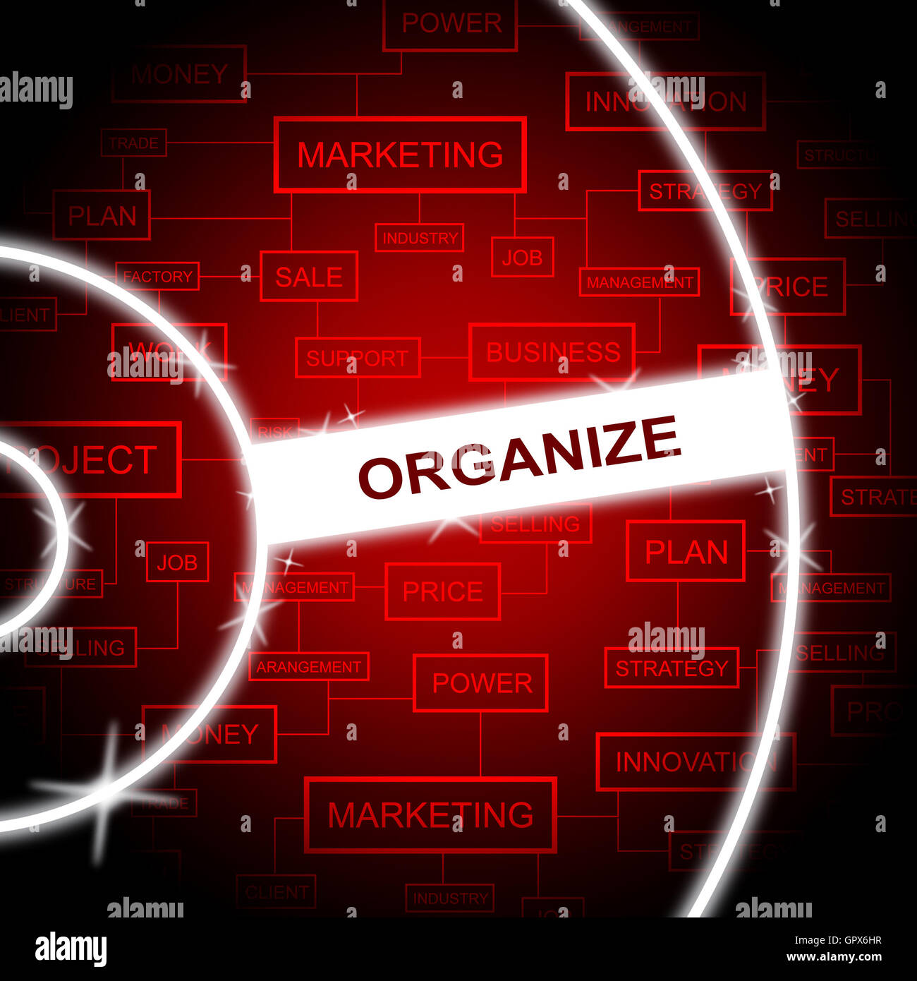 Organize Word Showing Structured Management And Structure Stock Photo ...