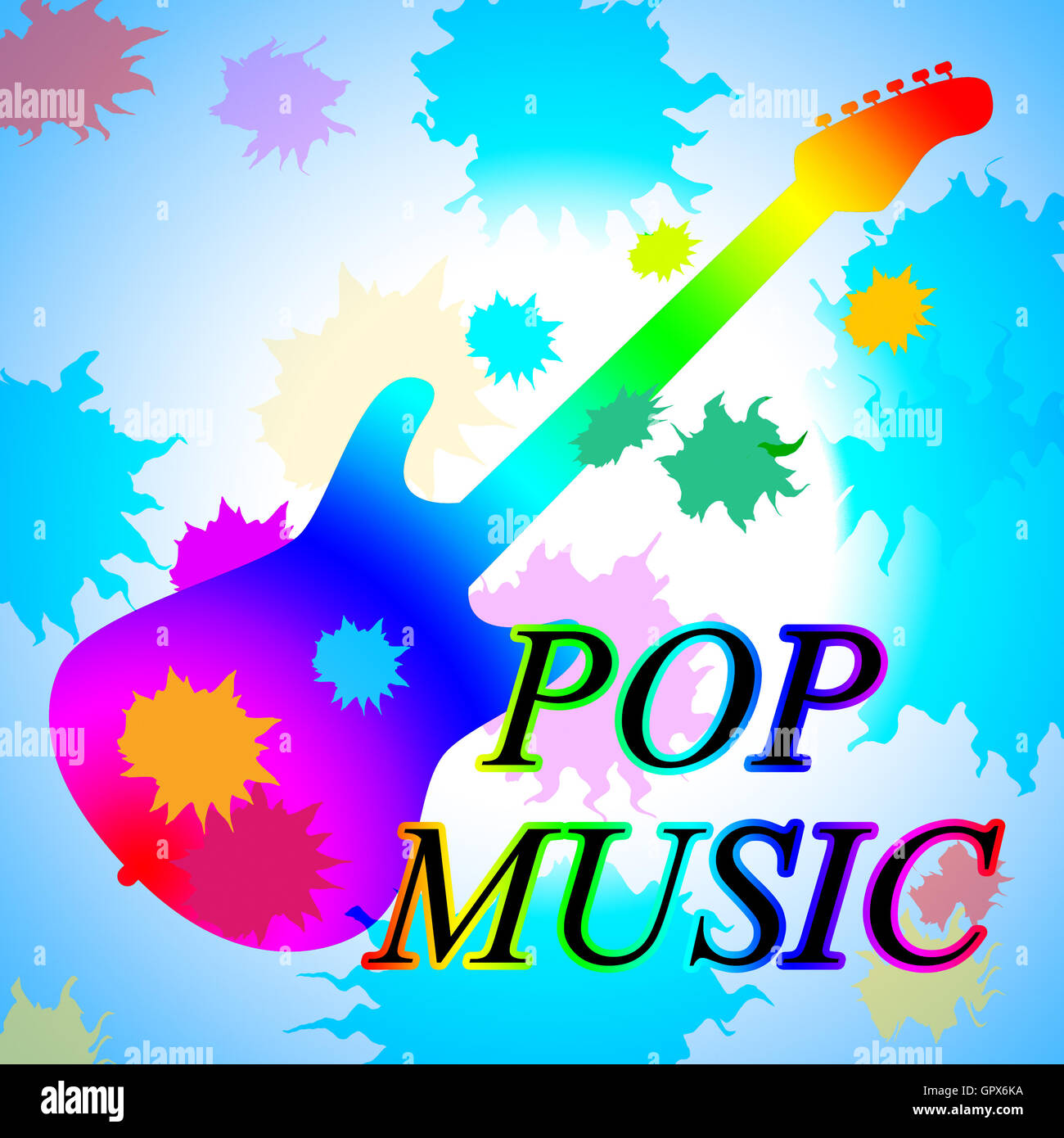 Pop Music Showing Popular Tune And Tunes Stock Photo - Alamy