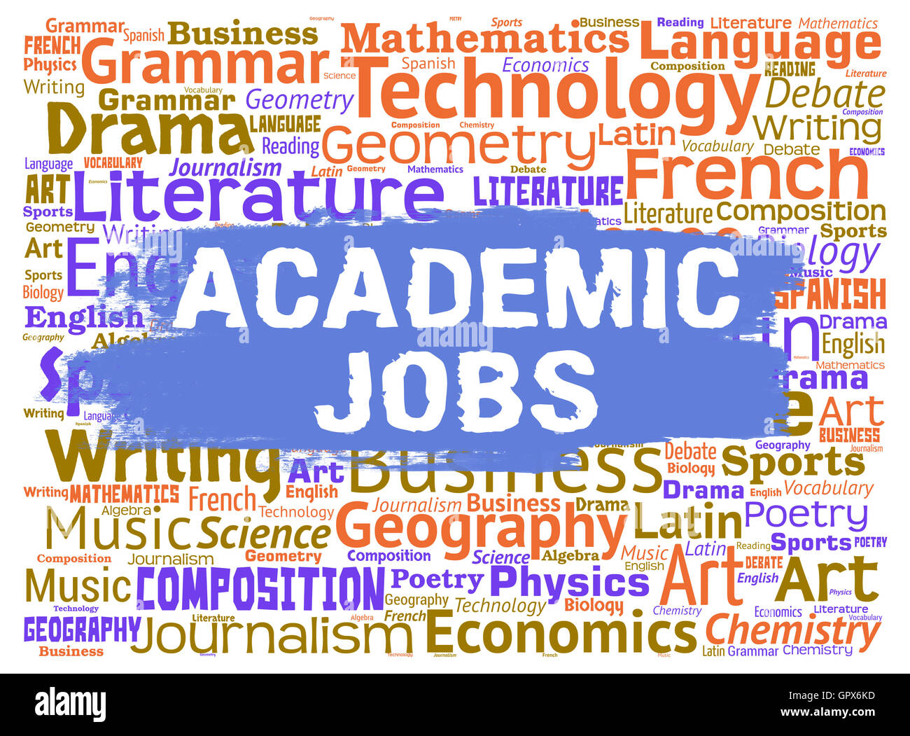 Academic Jobs Representing Education Colleges And Learn Stock Photo - Alamy