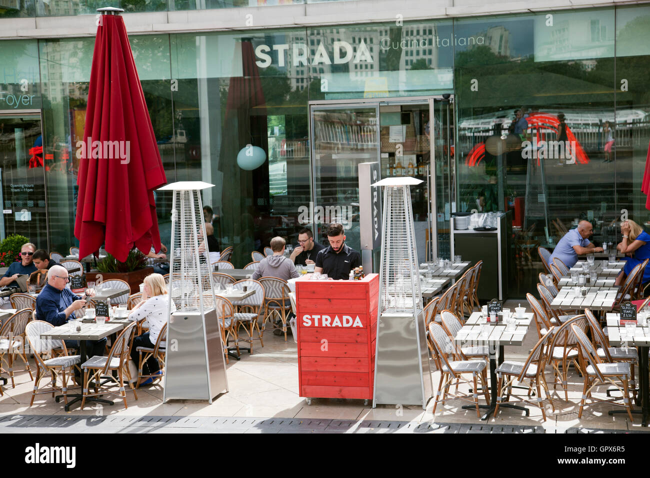 Strada Restaurant on London South Bank - London UK Stock Photo - Alamy