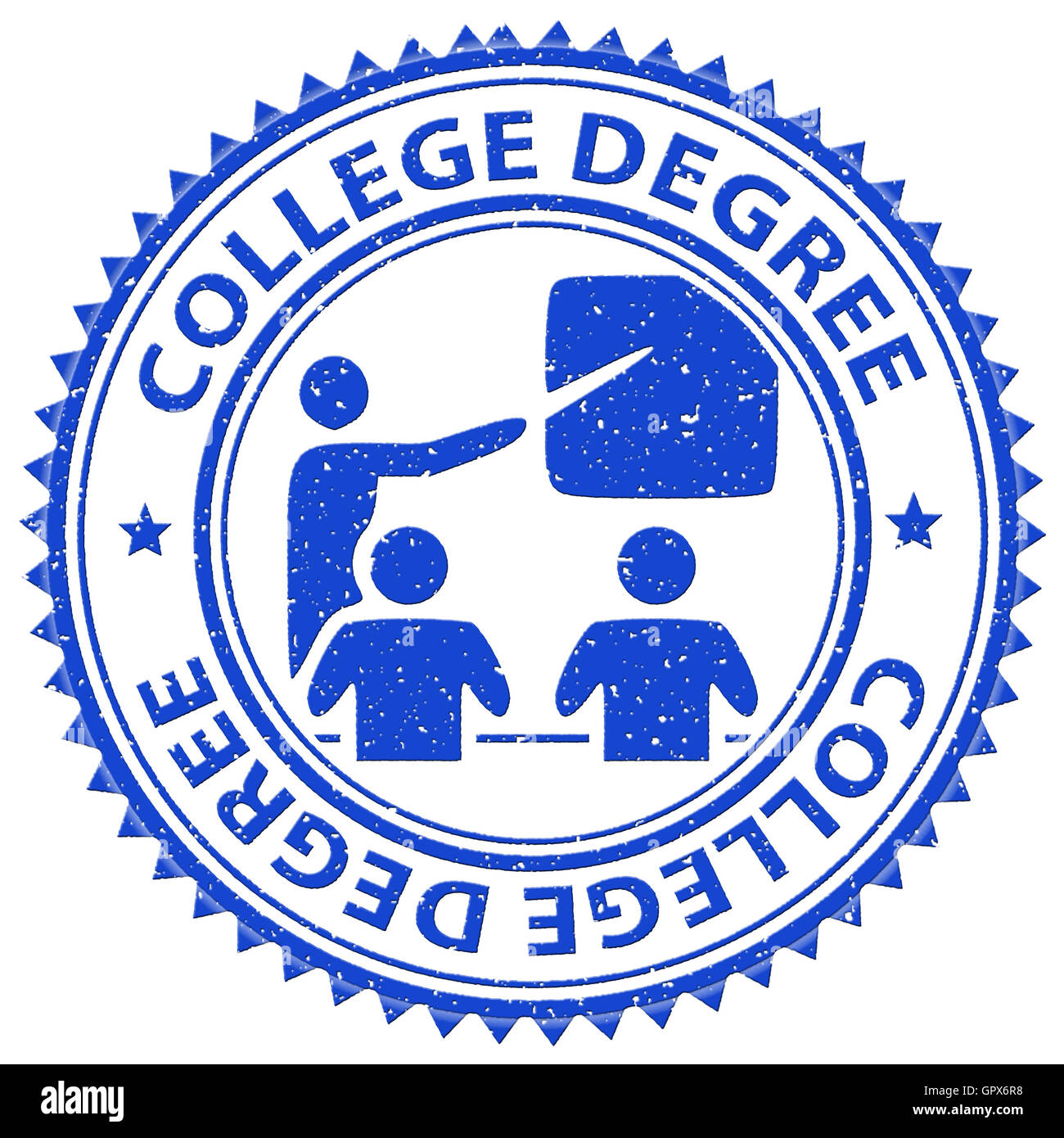 College Degree Showing Training Learned And Qualification Stock Photo ...