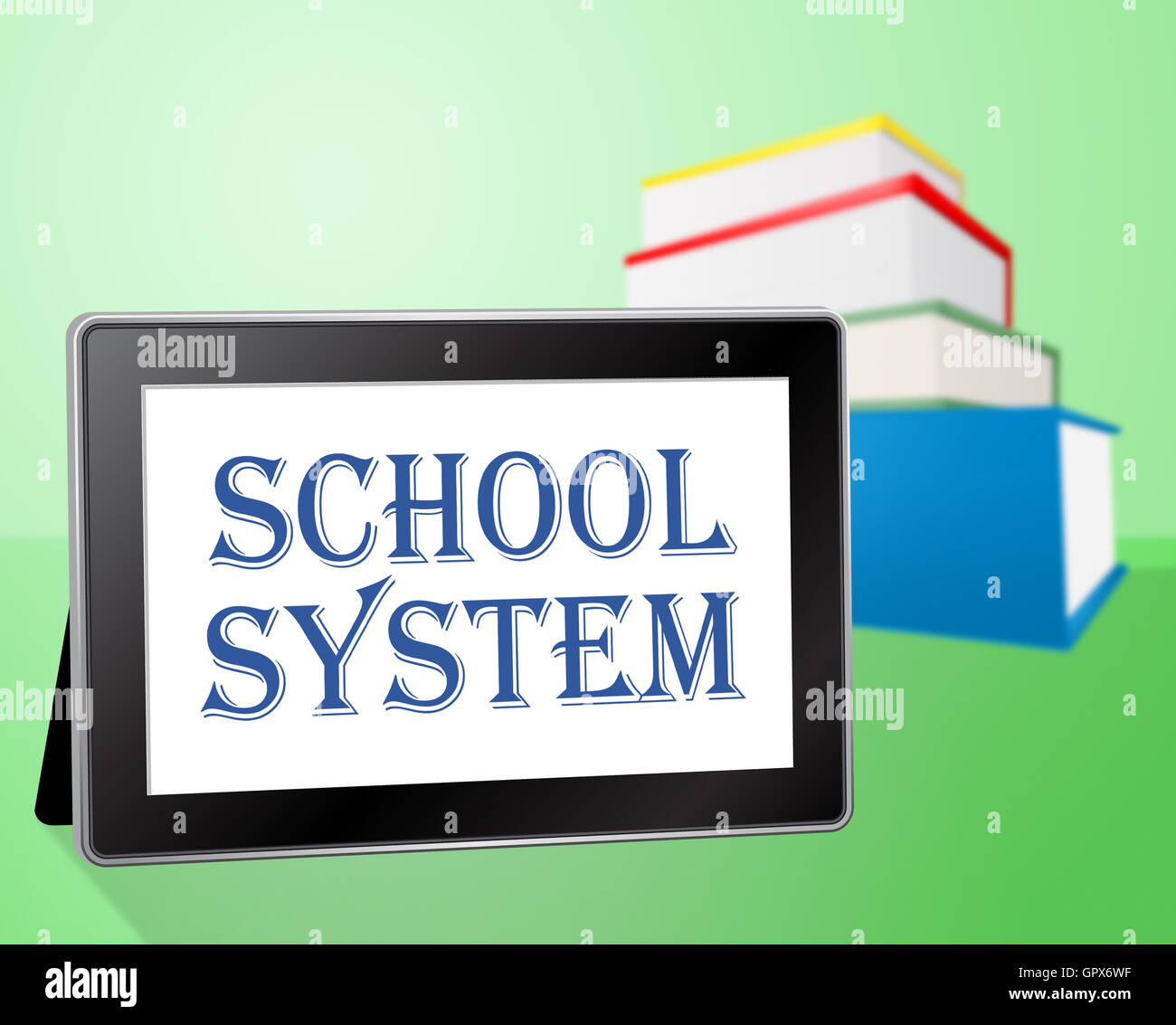 School System Representing Books Educated And Book Stock Photo - Alamy