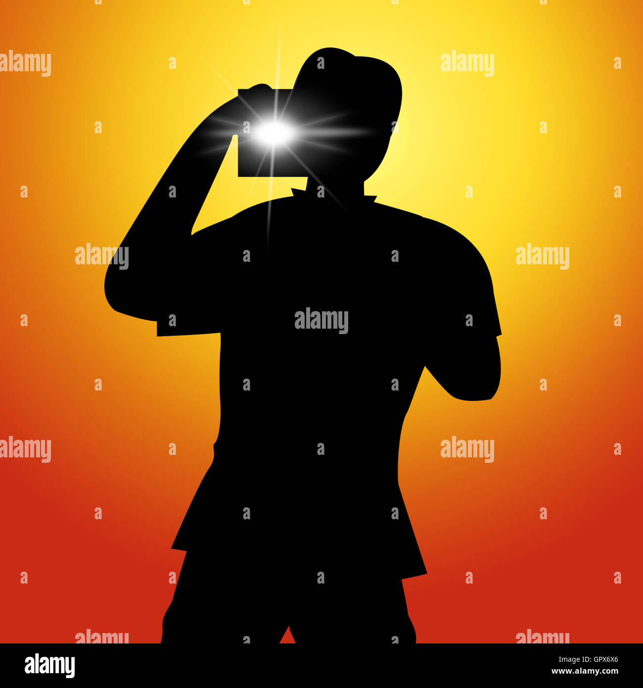 Man Doing Photography Showing Photos Pic And Men Stock Photo - Alamy