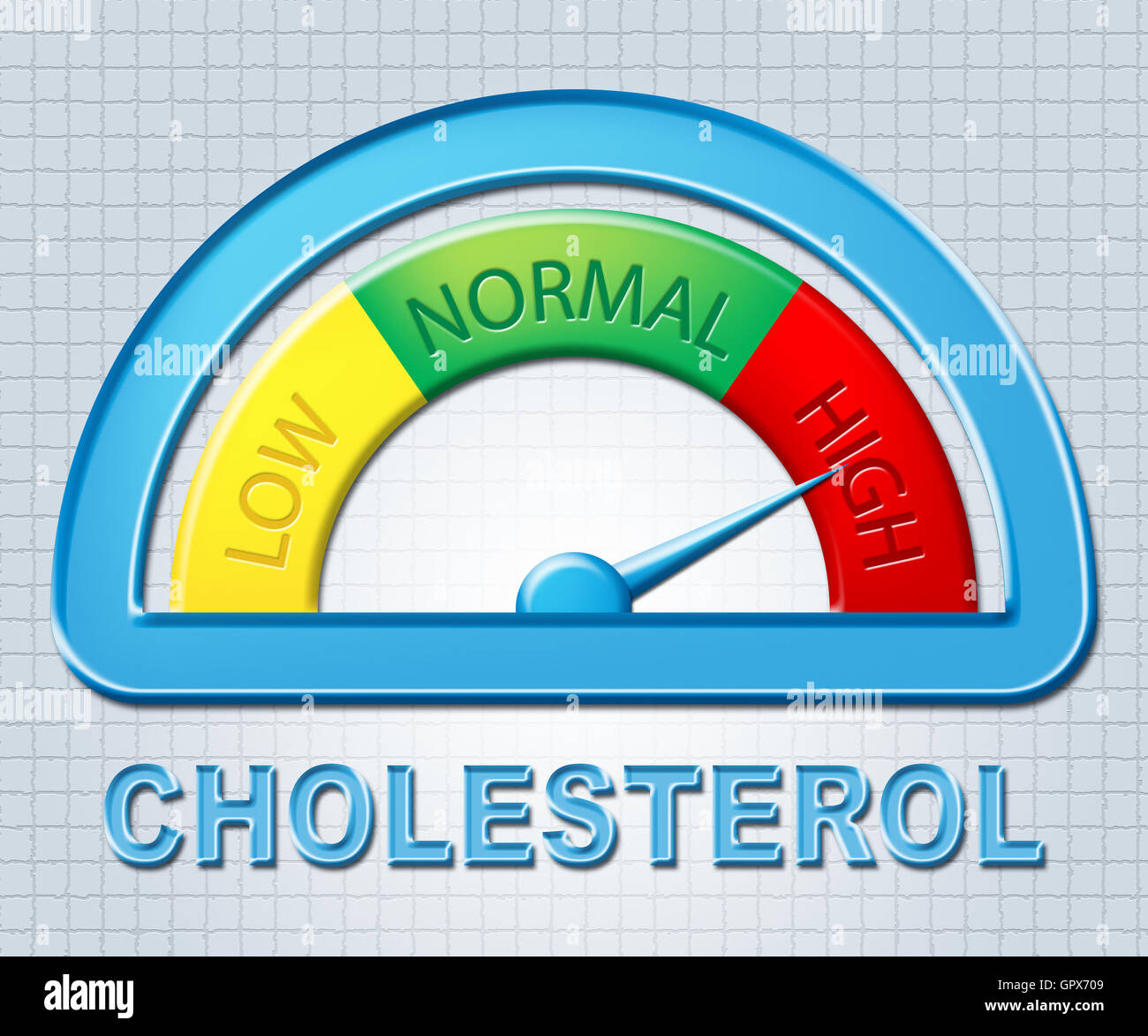 High Cholesterol Showing Display Hyperlipidemia And Higher Stock Photo ...
