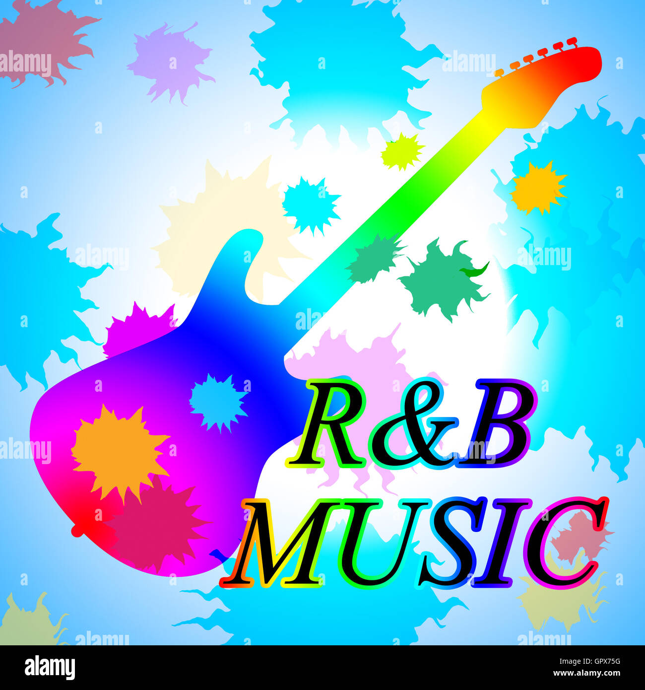 R&B Music Indicating Rhythm And Blues And Sound Audio Stock Photo - Alamy